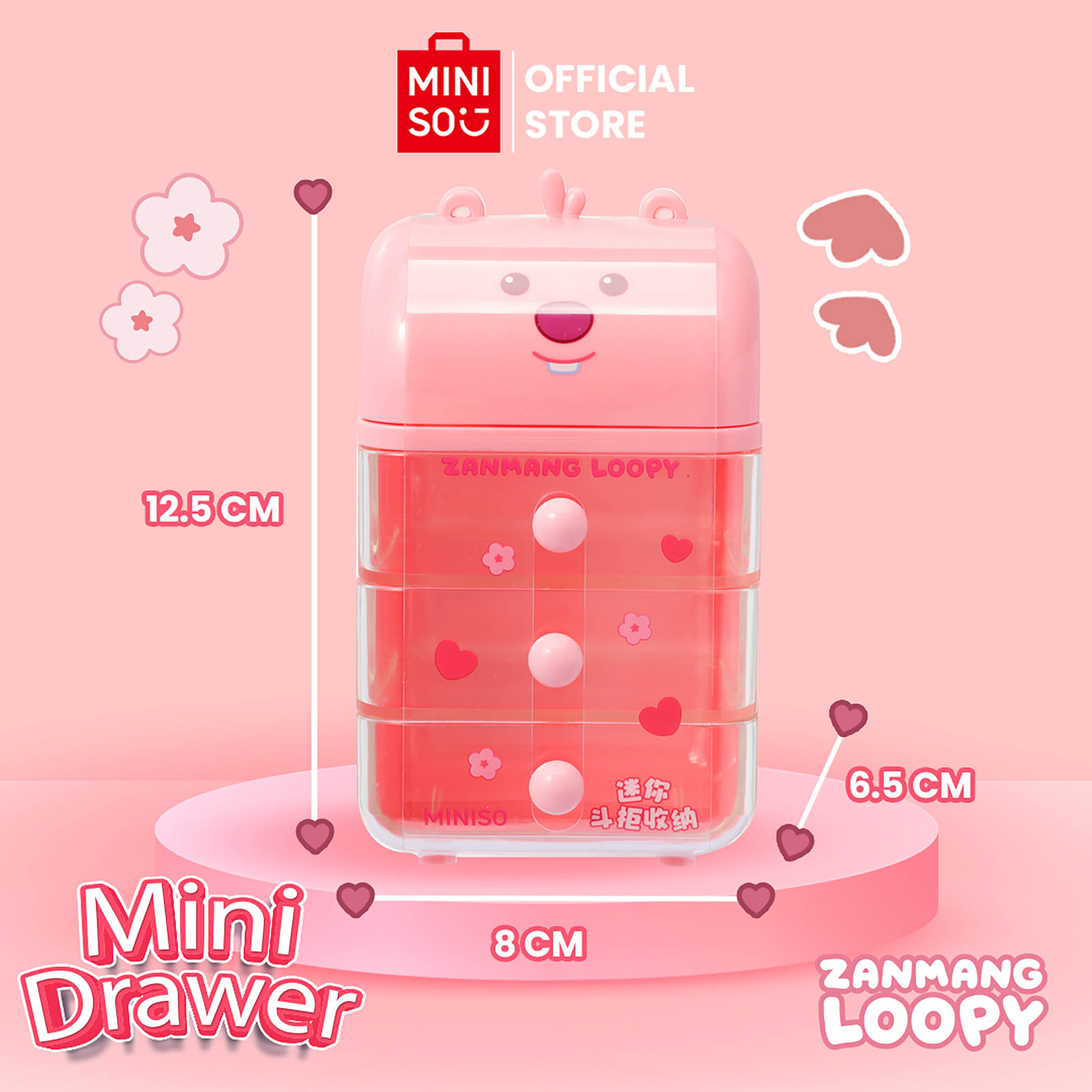 Jual Miniso x ZANMANG Loopy Collection Mini Kotak penyimpanan Desktop ...