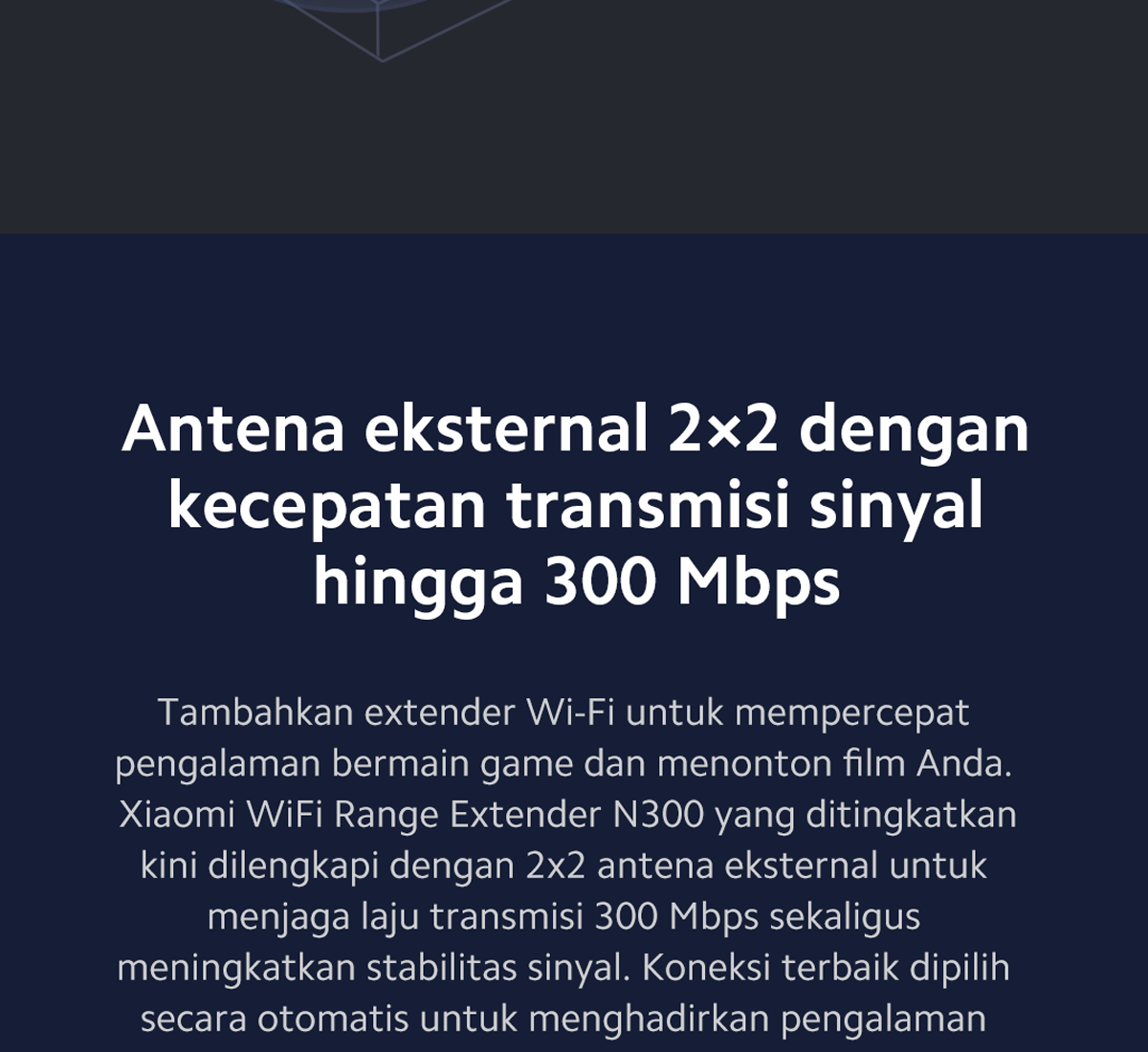 Jual Xiaomi Wifi Range Extender N300 | 2x2 antena ekternal | Kecepatan 300 Mbps | Online ...