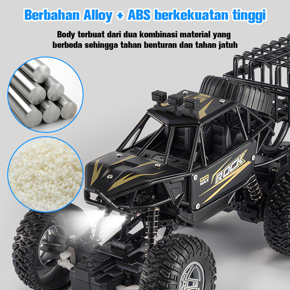 Jual Tatajoy Mobil Remote Control Besar 4WD Powerful Alloy Off-Road Car Mainan Rock Crawler 6 ...