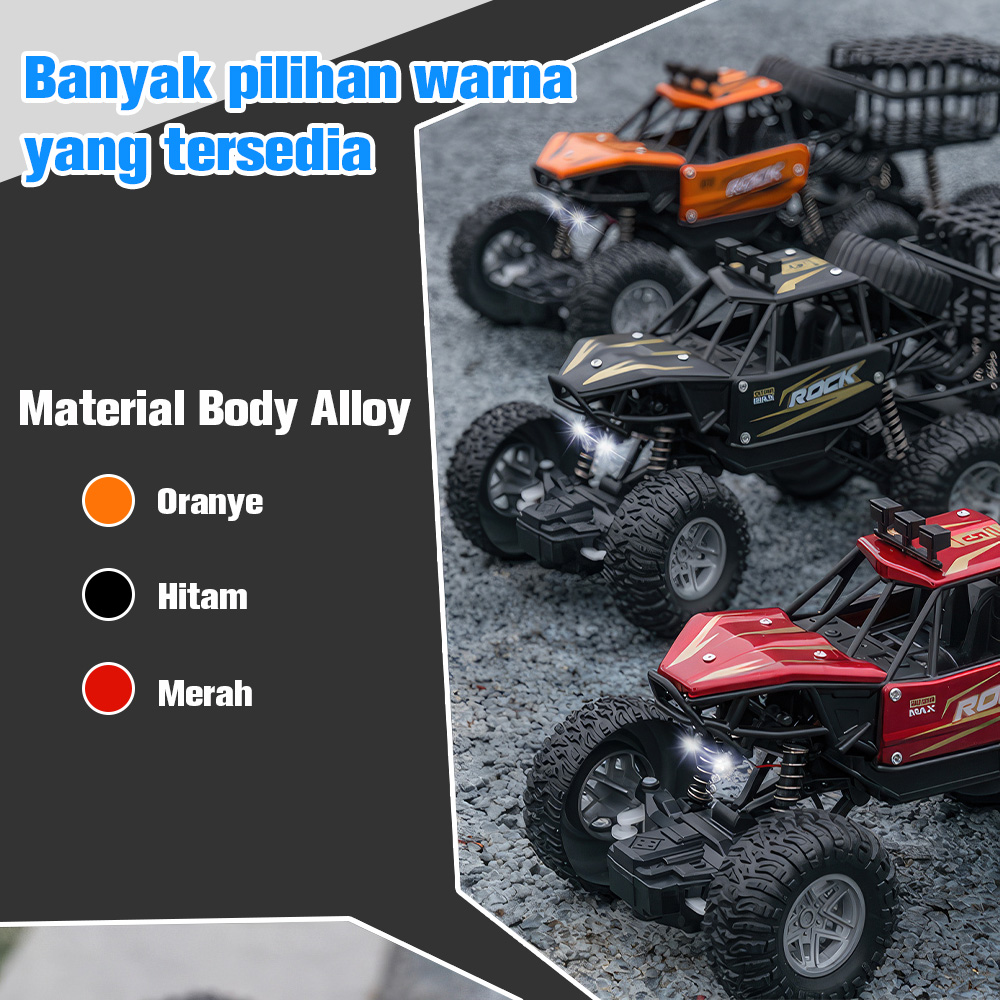 Jual Tatajoy Mobil Remote Control Besar 4WD Powerful Alloy Off-Road Car Mainan Rock Crawler 6 ...