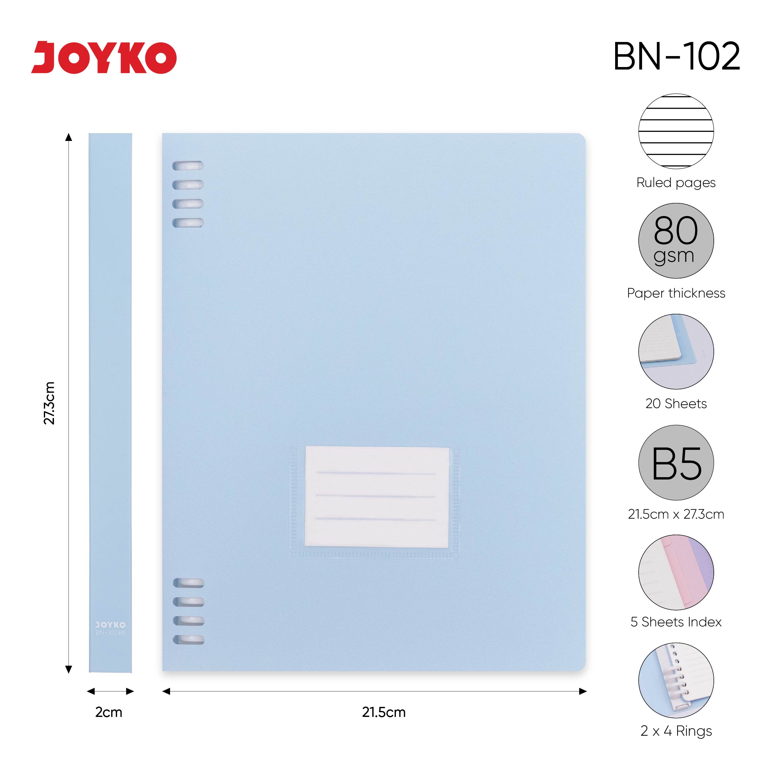 Jual Binder Note Joyko BN-102 A5~B5 | Shopee Indonesia