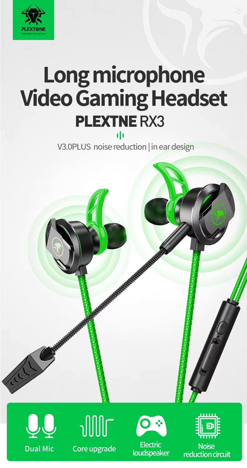 Jual Plextone Xmowi RX3 PRO Wired Stereo Bass in-Ear Gaming Earphones ...