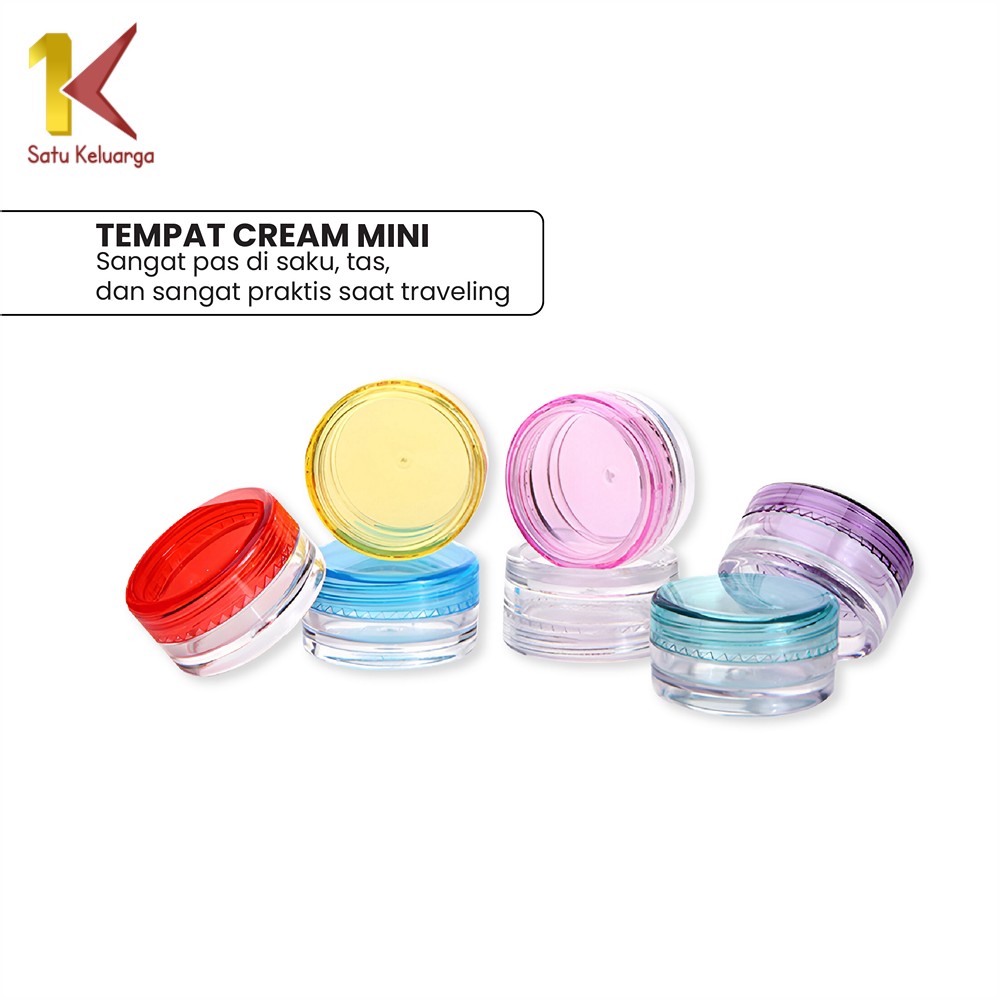 Jual Satu Keluarga Tempat Cream Mini 5gr K178 Wadah Tempat Kosmetik Pot ...