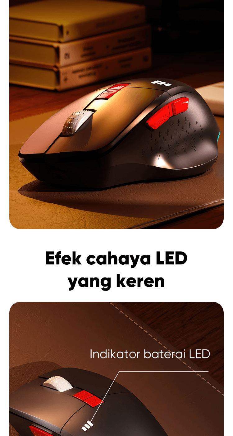 Jual MOFii Mouse Wireless Gaming Rechargeable Baterai Type-C Fast ...