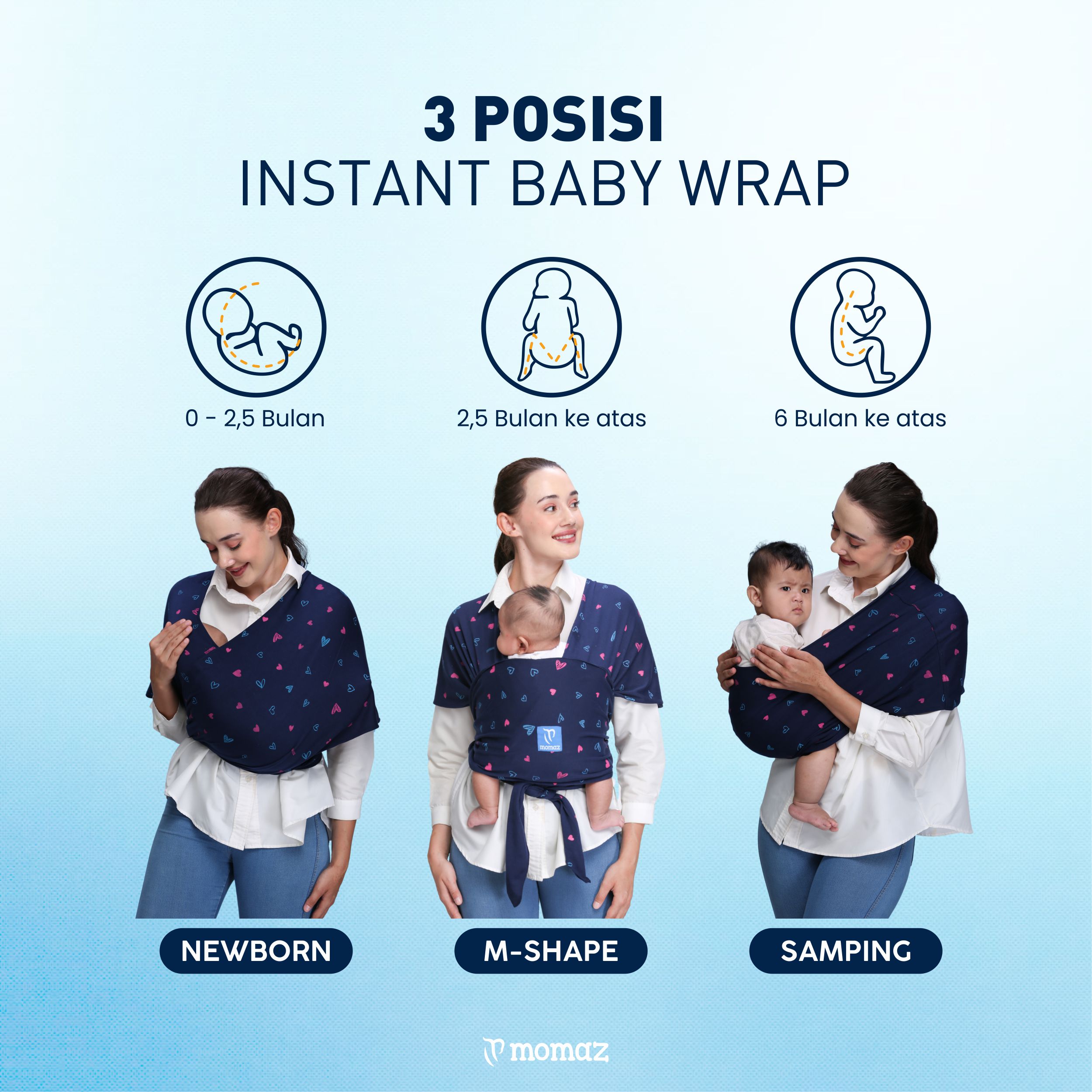 Jual Momaz Gendongan Bayi Newborn - Gendongan Mshape Bayi ...