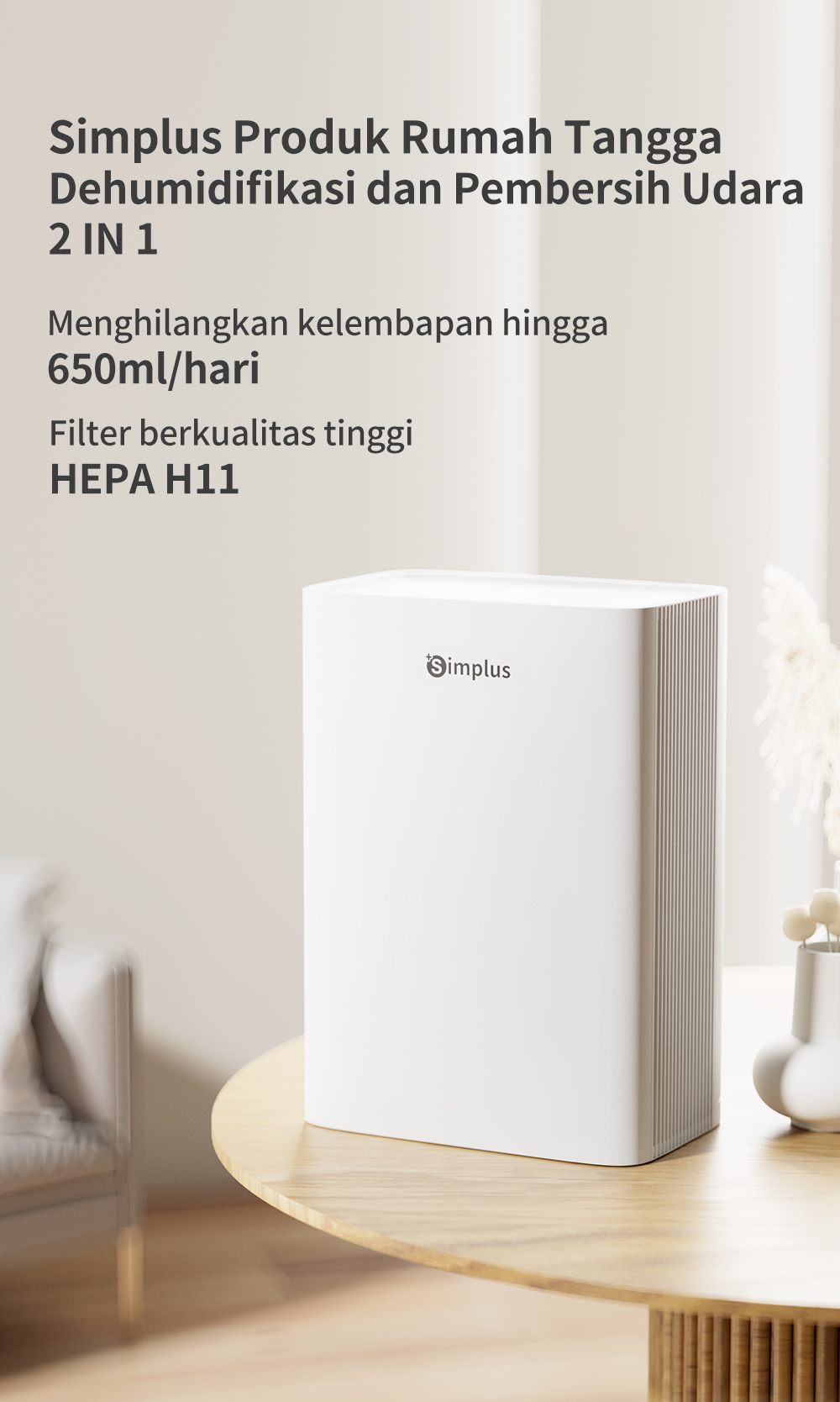 Jual Dehumidifier &Air Purifier 2in1 Simplus untuk Penggunaan Rumah | Shopee Indonesia