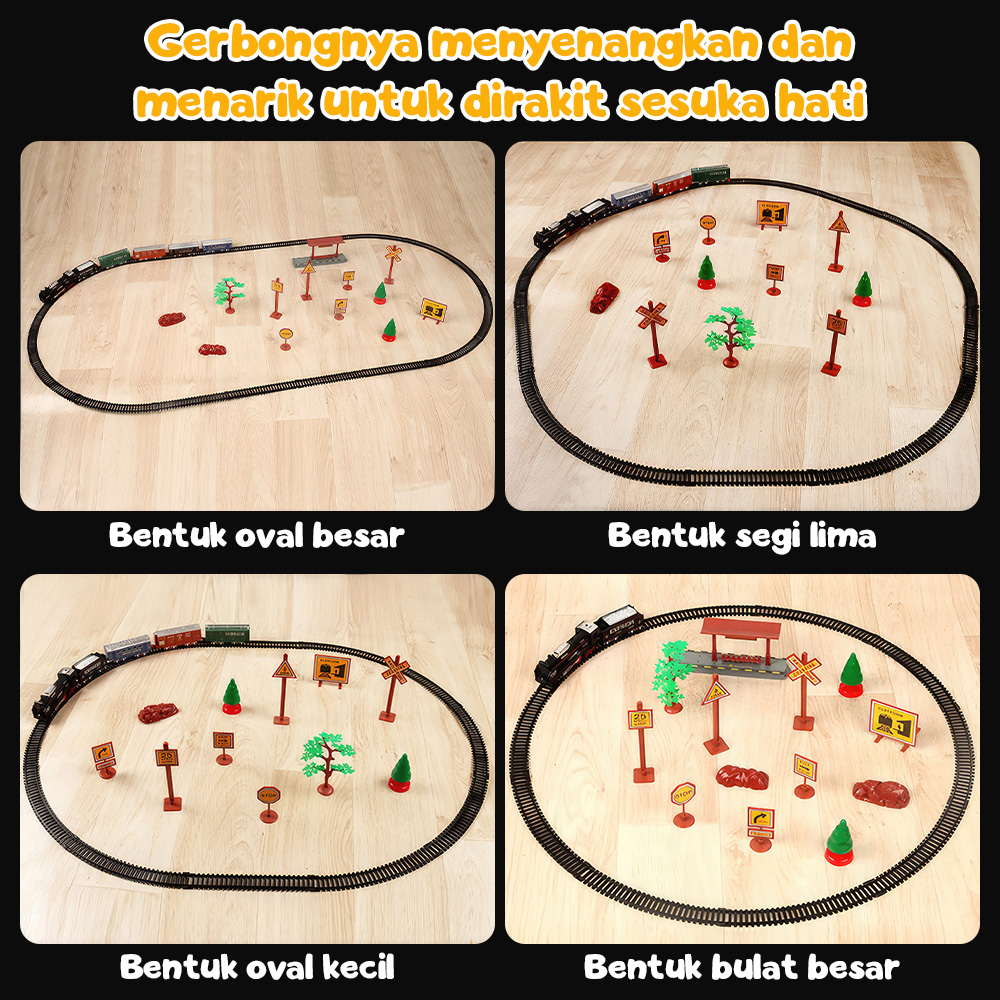 Jual Wetech Mainan Kereta Api Elektrik Rail King Kereta Api Panjang
