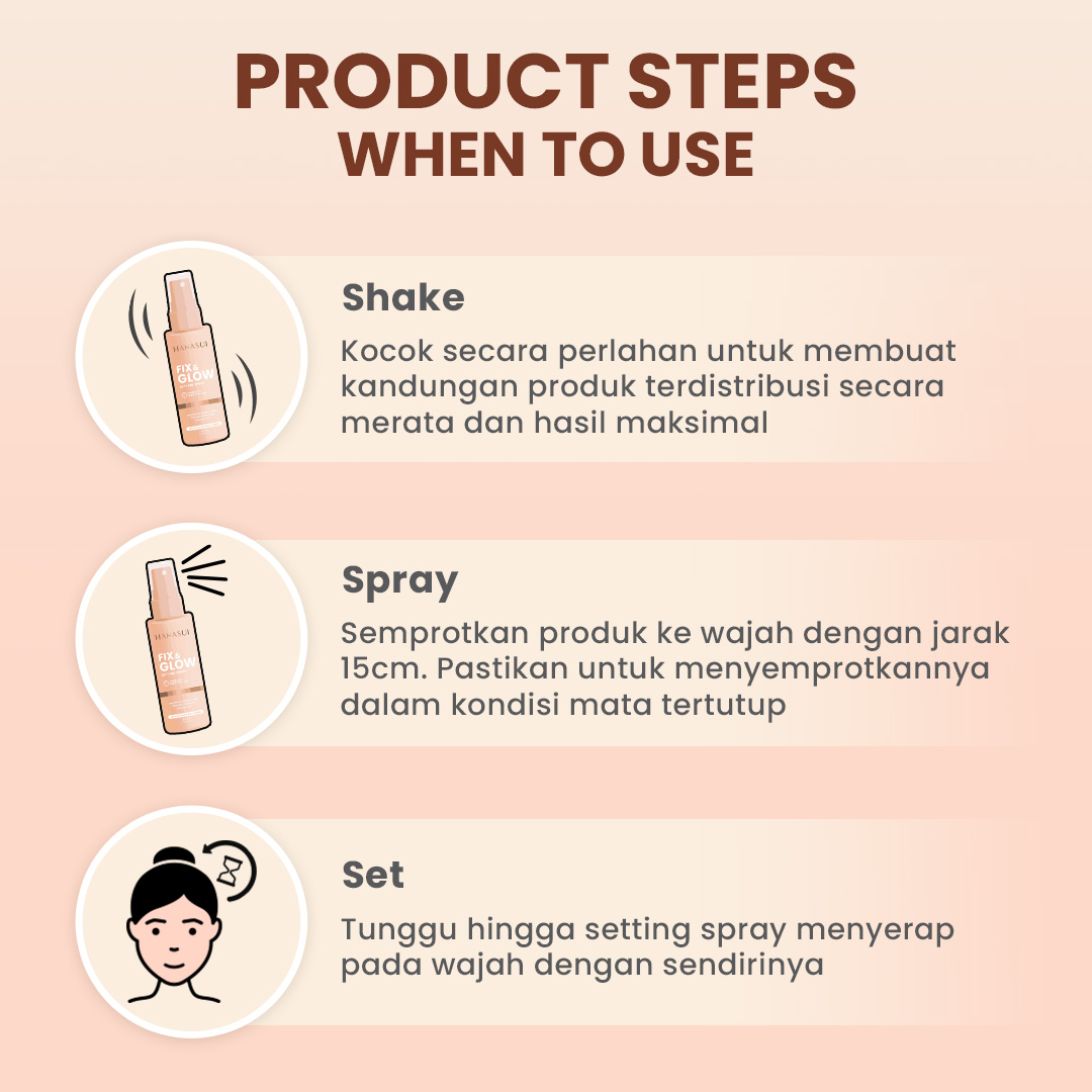 Jual Hanasui Fix & Glow Setting Spray - Setting Spray Glowy Finish Make ...