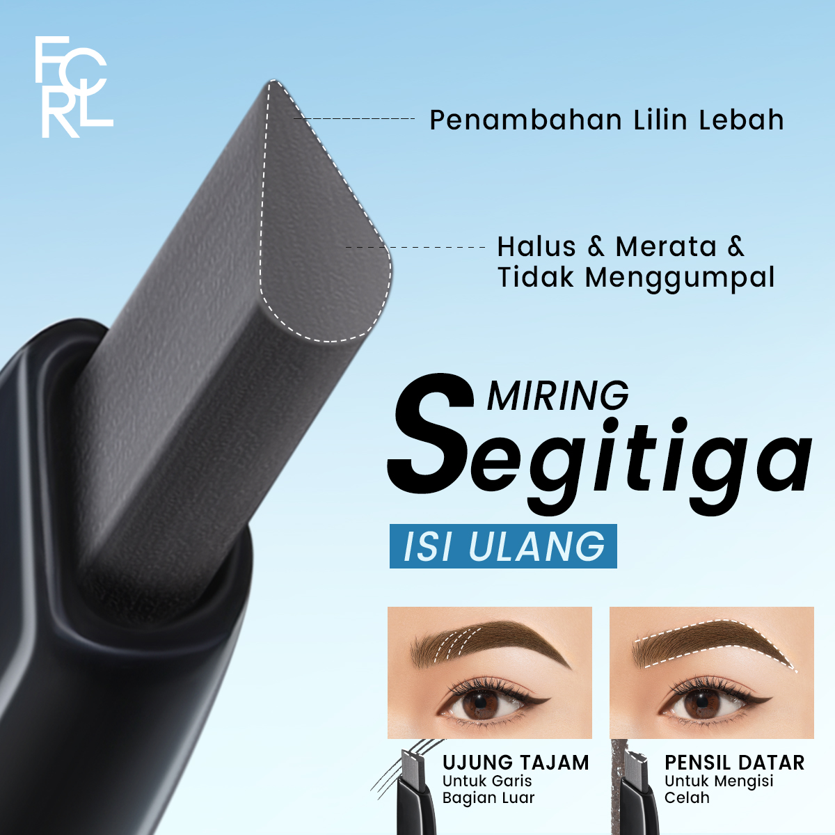 Jual FOCALLURE Pensil Alis 3-in-1 Pro-shaping Kuas & Pisau Cukur Bawaan ...