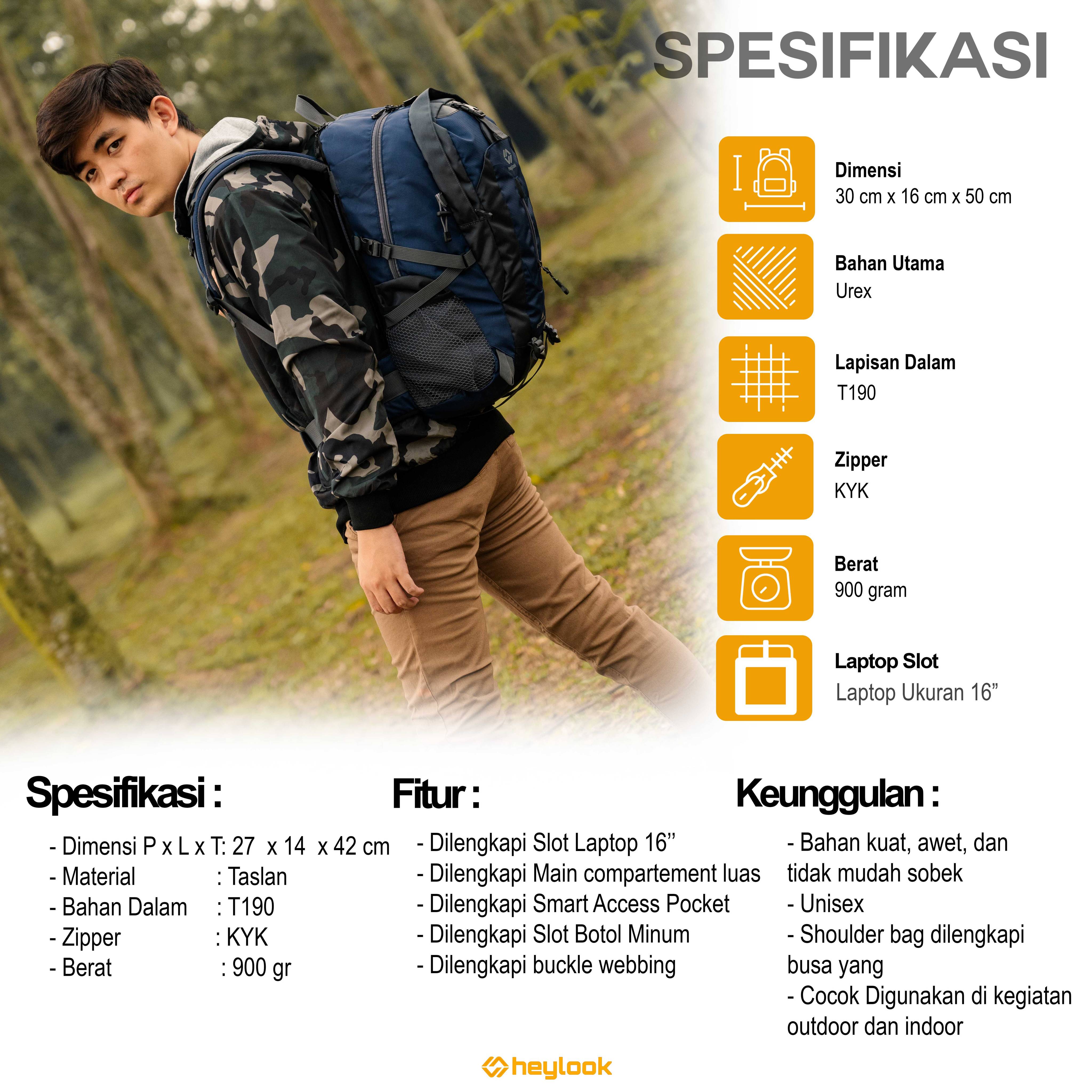 Jual HEYLOOK Official - Tas Ransel Gunung BORNEO Backpack Carrier ...
