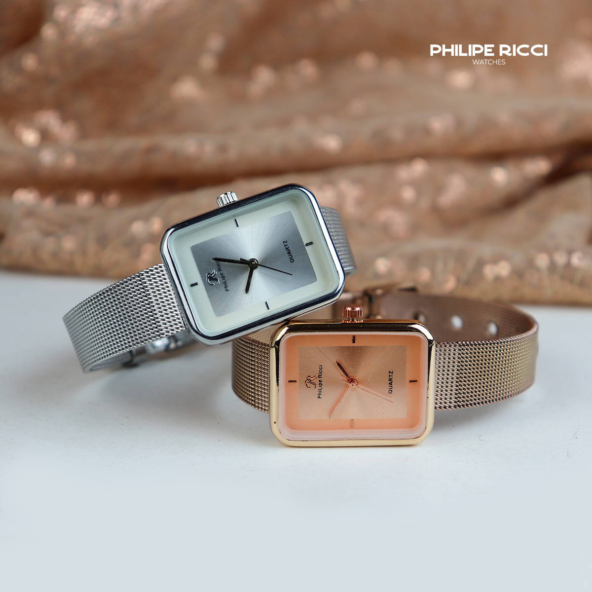 Jual PhiLipe Ricci Jam Tangan Wanita Kecil Analog Strap Tali Rantai ...