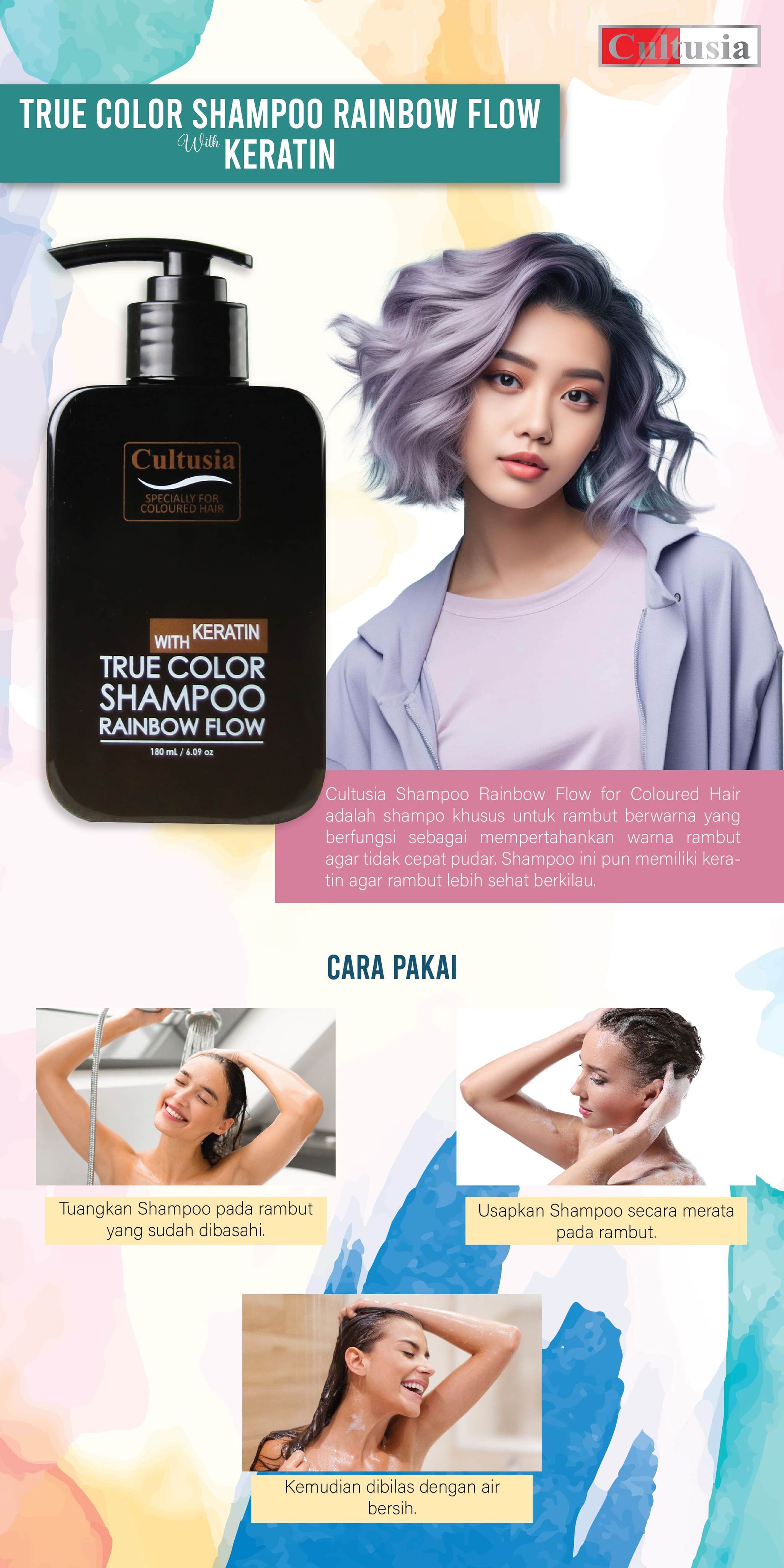 Jual Cultusia True Color Shampo Rainbow Flow 180 ML | Shopee Indonesia