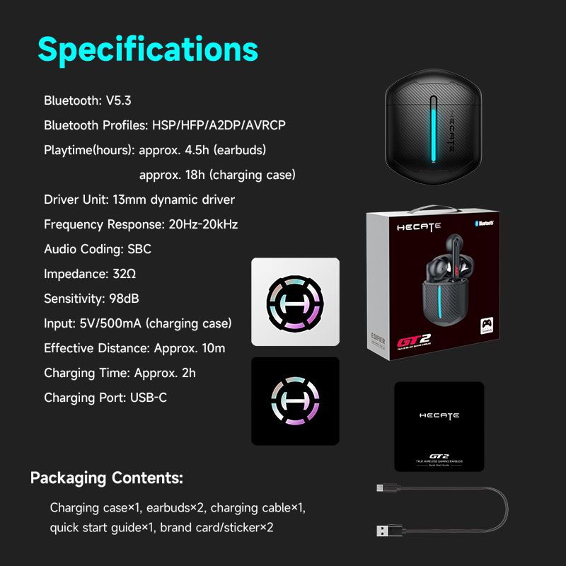 Jual HECATE EDIFIER GT2 true Wireless Gaming Earbuds | Shopee Indonesia
