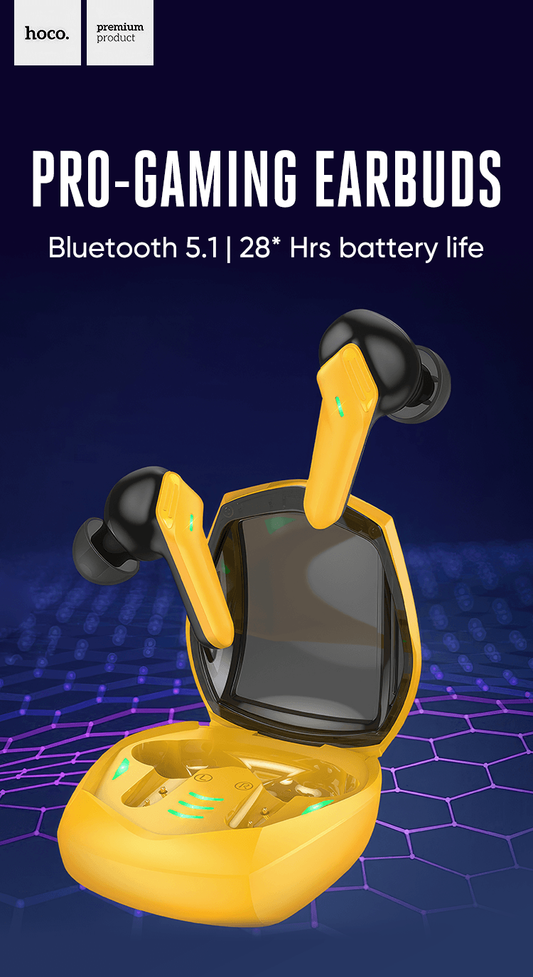 Jual Hoco Gaming Earphone Bluetooth 5.3 Wireless Headset Mini TWS Earbuds Latensi Rendah EW28 ...