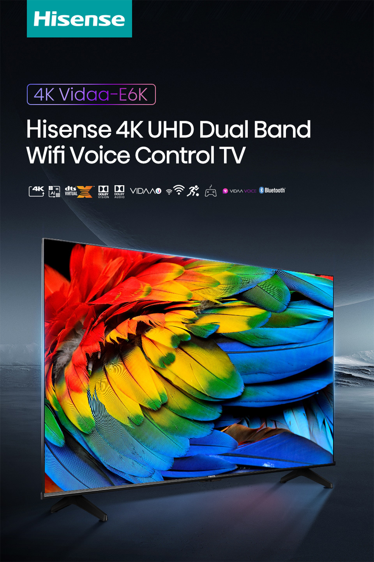 Jual Hisense 43" 4K UHD Vidaa Smart TV-Bezelless Design-Dolby Audio ...