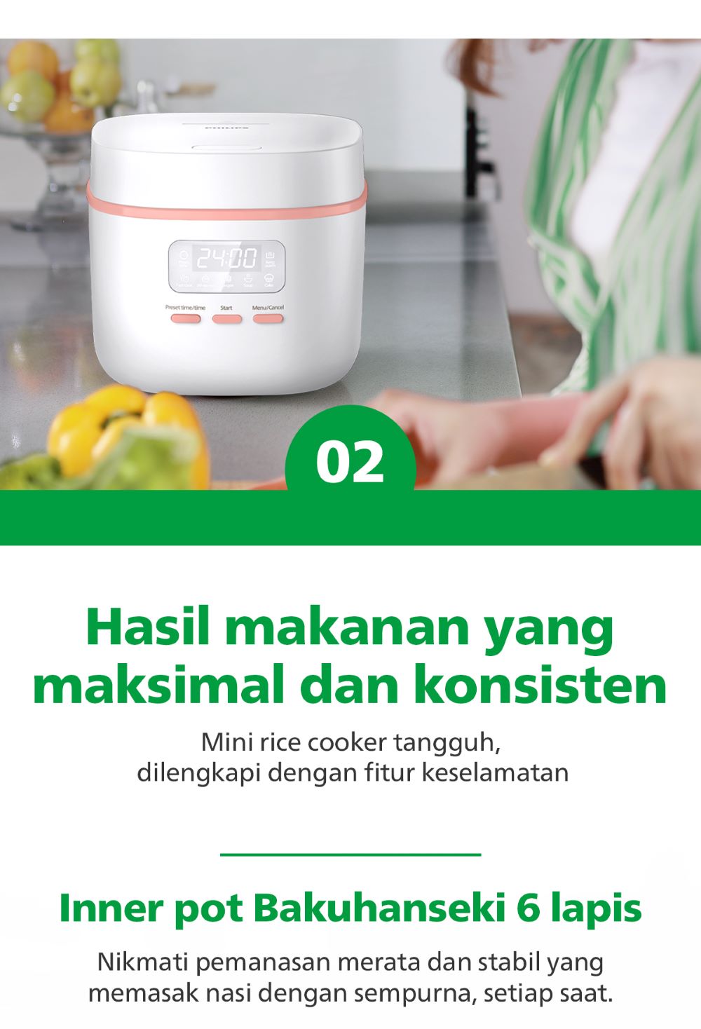 Jual Philips Mini Digital Rice Cooker / Magicom HD3064/33 0.54 L - 400 ...