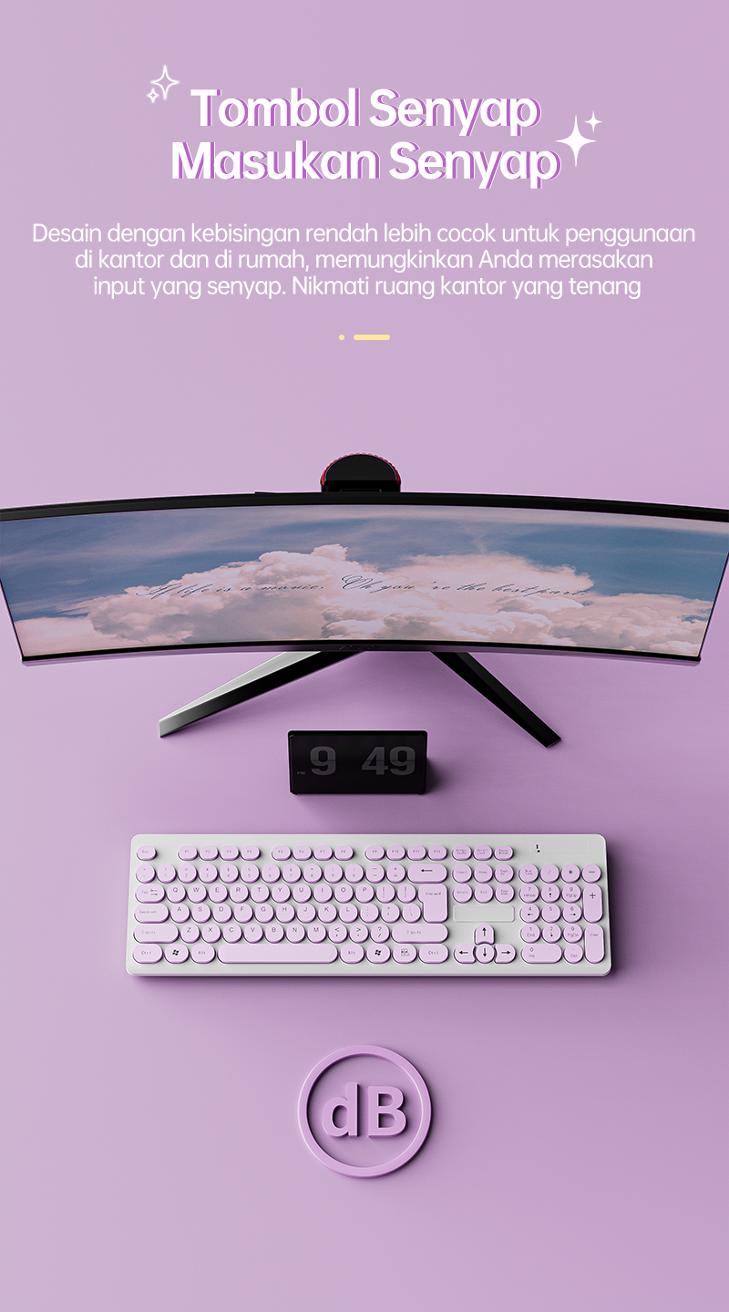 Jual KIVEE keyboard wireless mechanical gaming 104 keys 2.4GHz Lucu ...