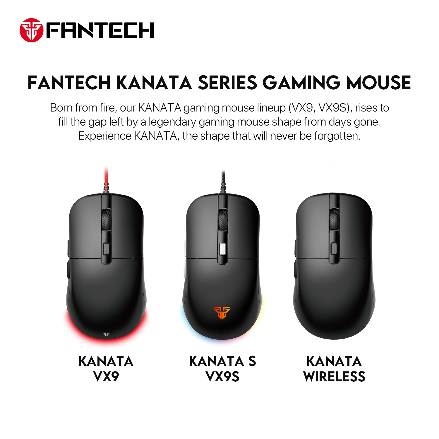Jual Fantech KANATA Mouse Gaming Kabel RGB Macro Software VX9 VX9S | Shopee Indonesia
