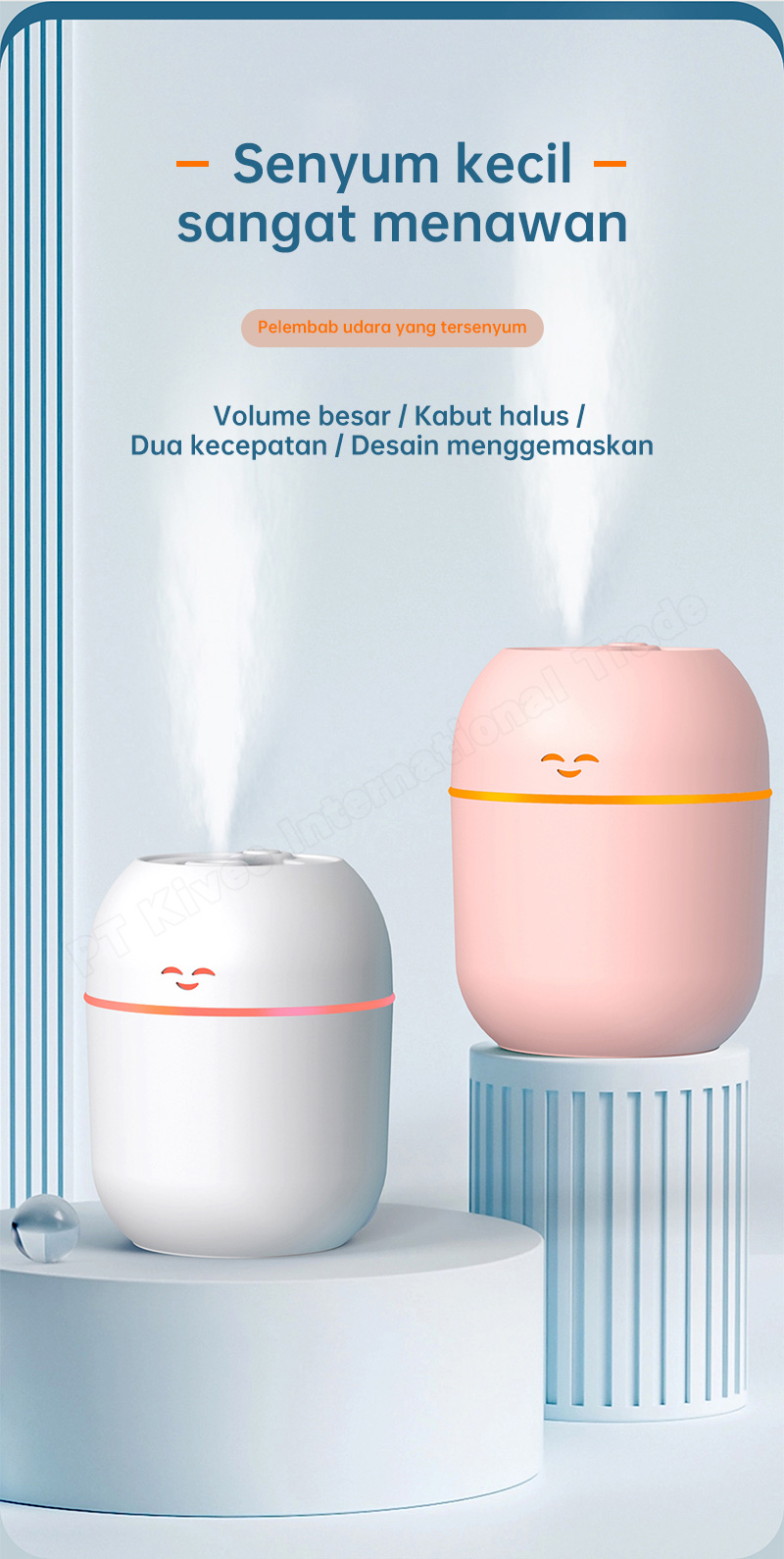 Jual Humidifier BASIKE Pelembab Volume besar Lampu Malam Berwarna-warni ...