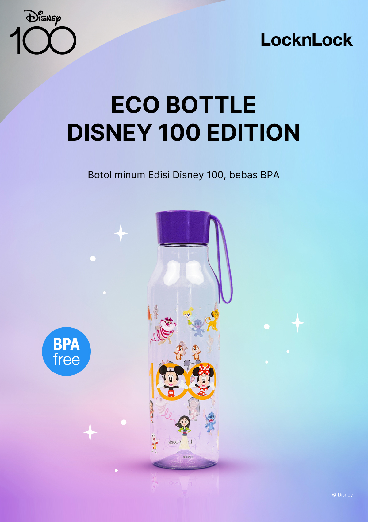 Jual LocknLock Exclusive BPA Free Botol Minum 550ml Disney100 Edition ...
