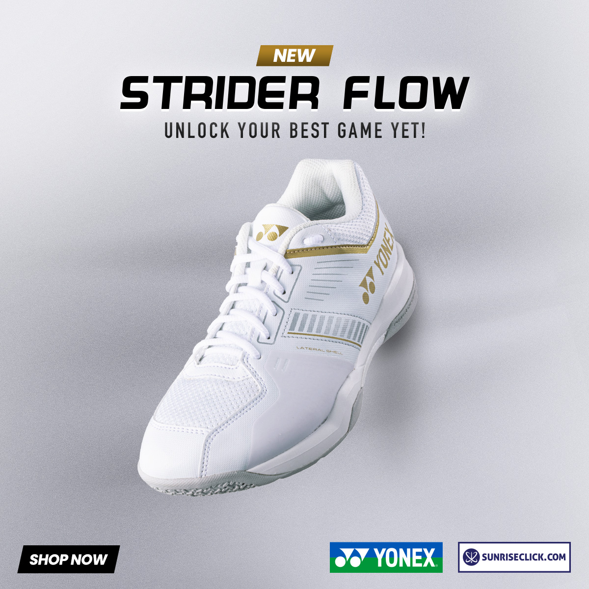 Jual Yonex Badminton Shoes Power Cushion STRIDER FLOW WIDE | Shopee ...