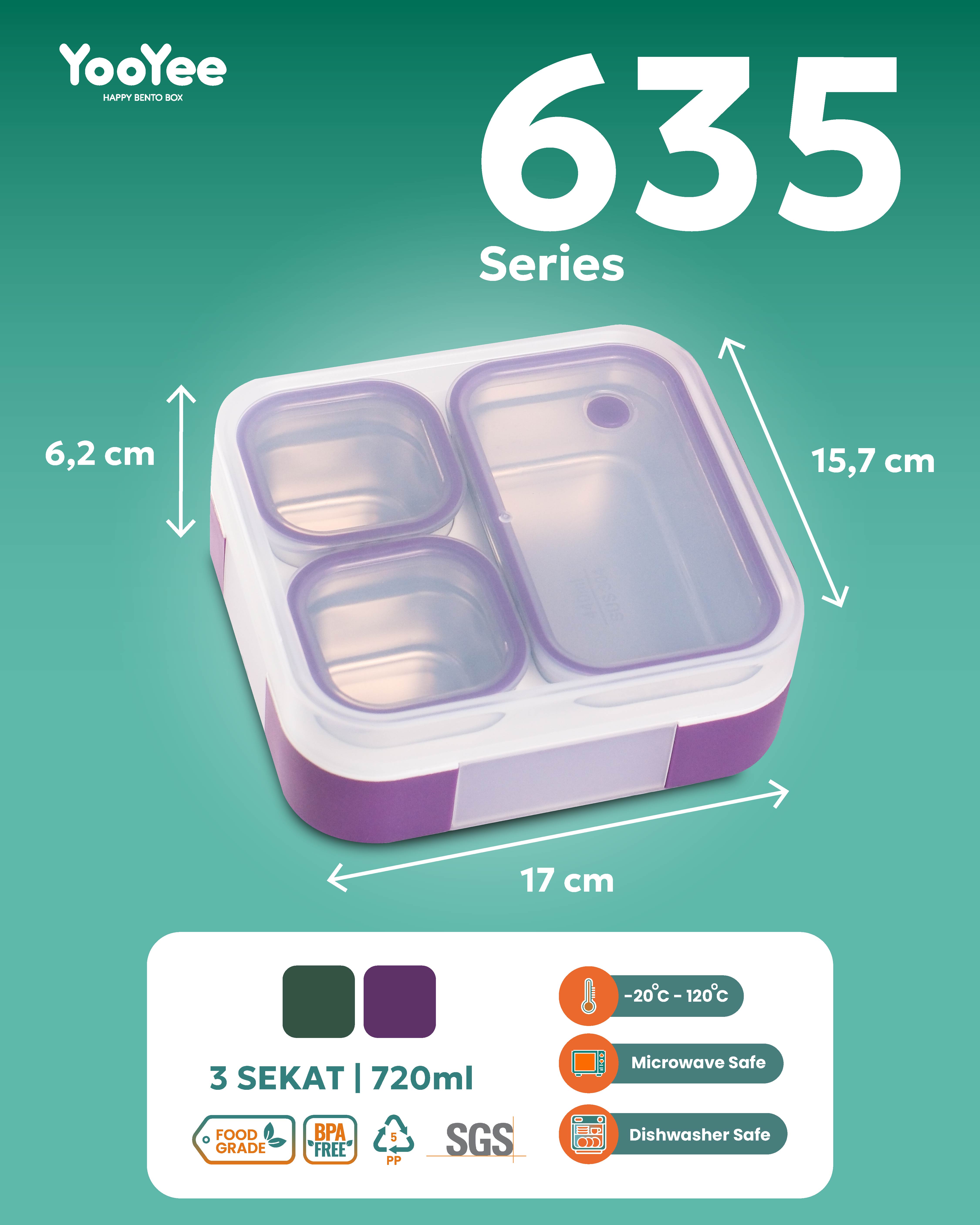 Jual Yooyee 635 Kotak Makan Lunch Box Stainless Anti Nyampur Anti ...