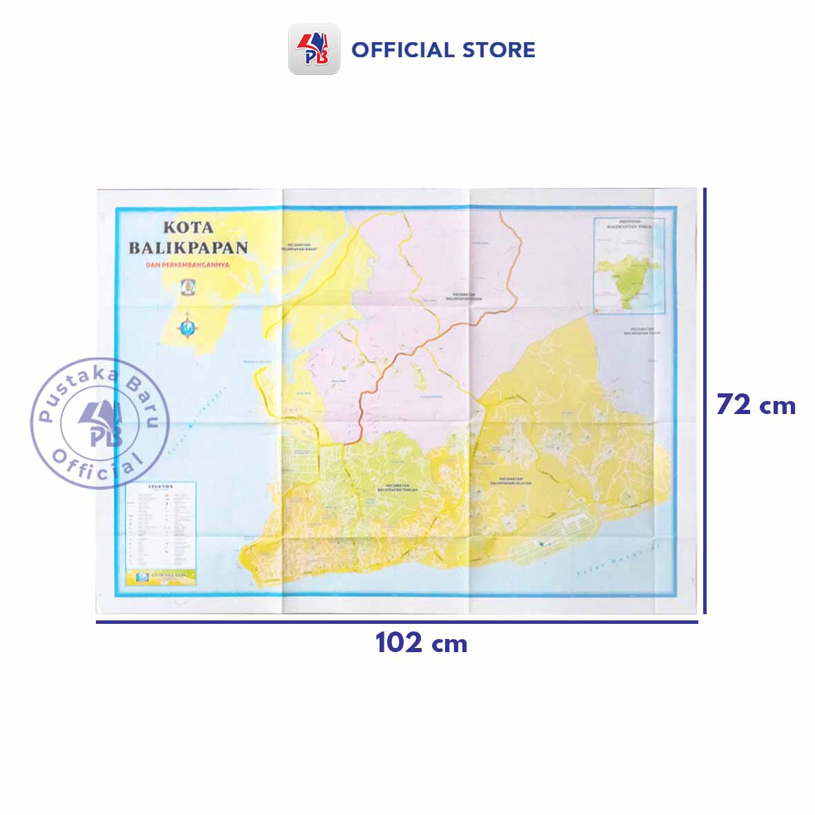 Jual Peta Kota Balikpapan / Peta Lipat Lembaran Kota Balikpapan | Shopee Indonesia