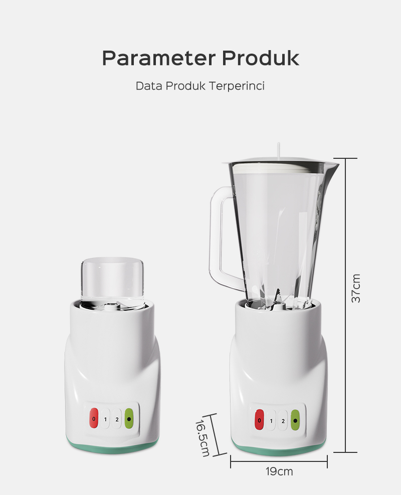 Jual HAN RIVER Blender PREMIUM 2 IN1 KAPASITAS tinggi 1L double cup ...
