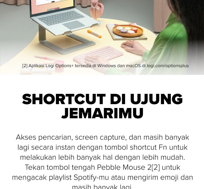 Jual Logitech Pebble 2 Combo, Keyboard dan Mouse Wireless Bluetooth ...