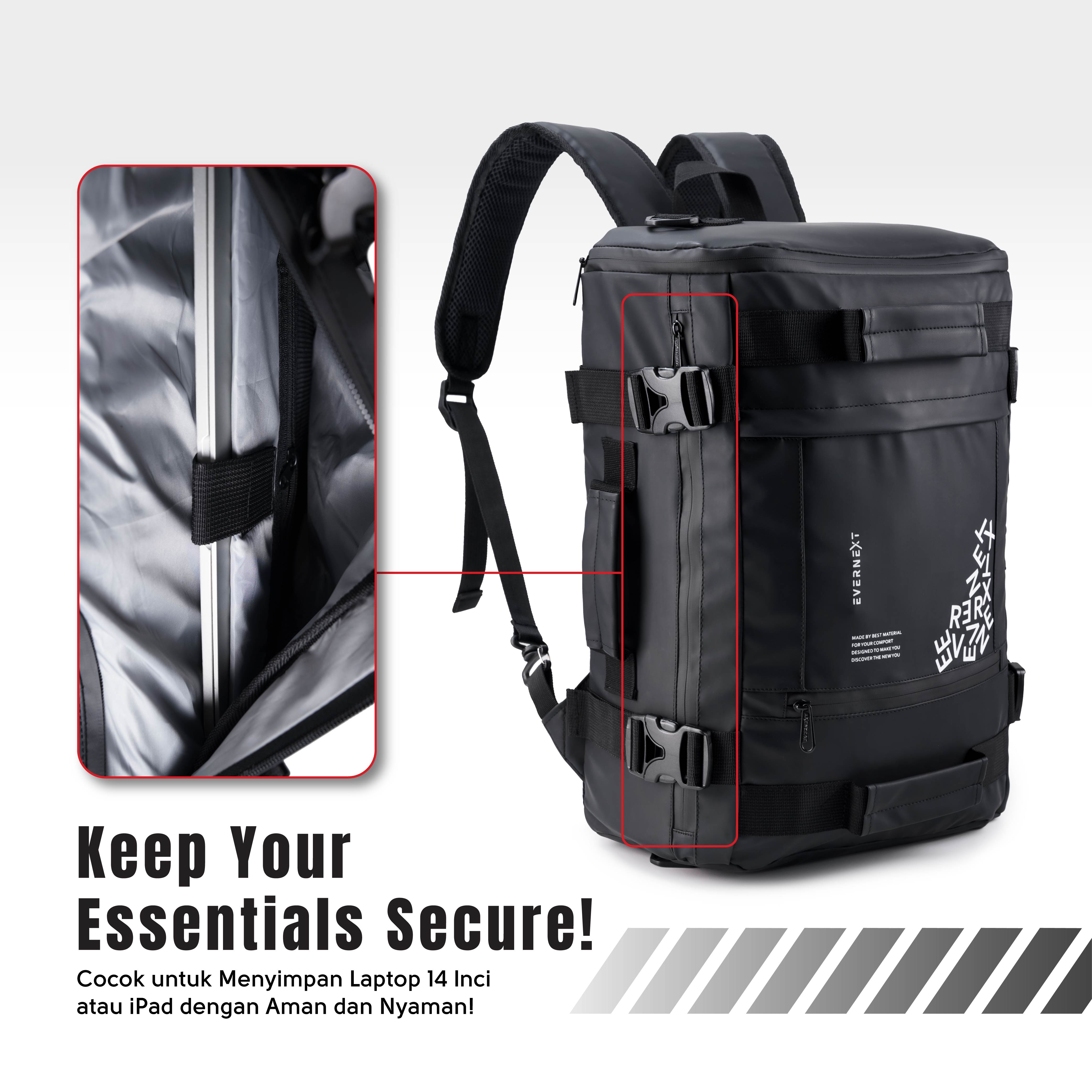 Jual Evernext - Tas Ransel Pria Multifungsi Anti Air Backpack Laptop ...