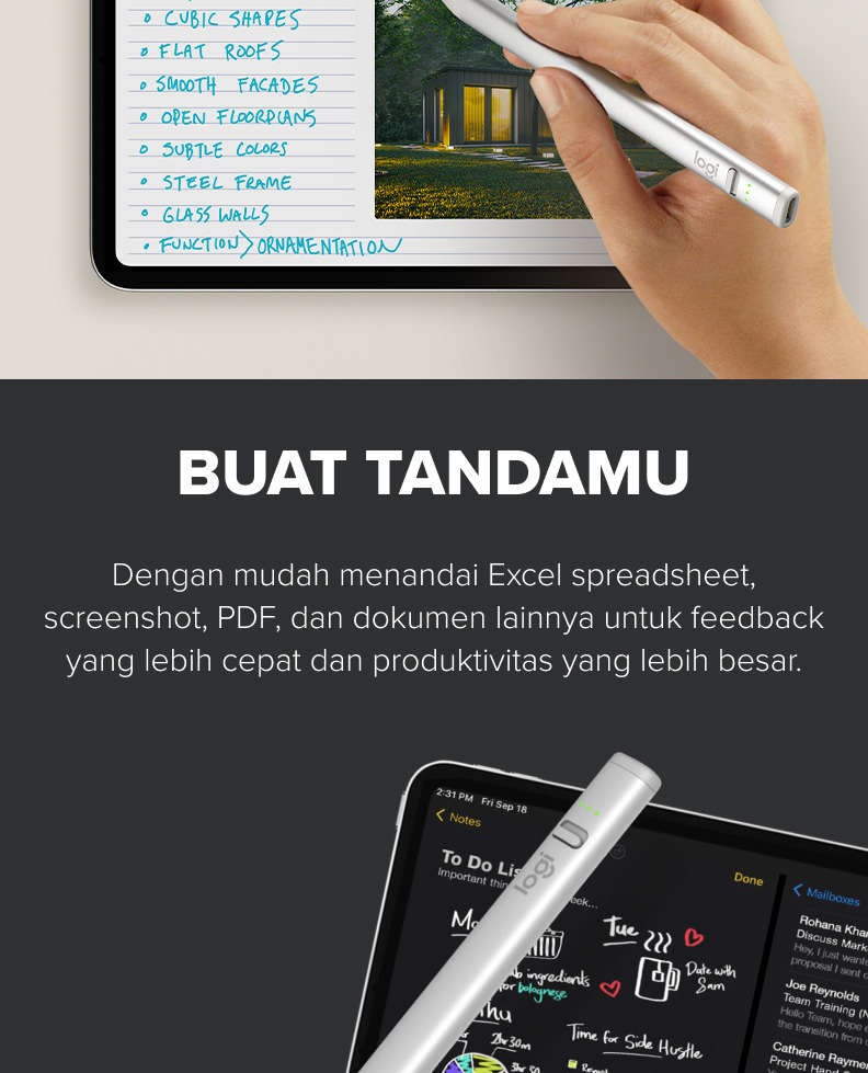 Jual Logitech Crayon Stylus Pen Digital for Apple iPad (with USB-C Port ...