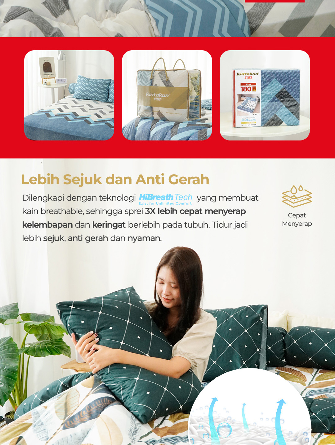 Jual Kintakun Sprei Fitted 160/180/200 DLUXE Dianita Aesthetic Microtex ...