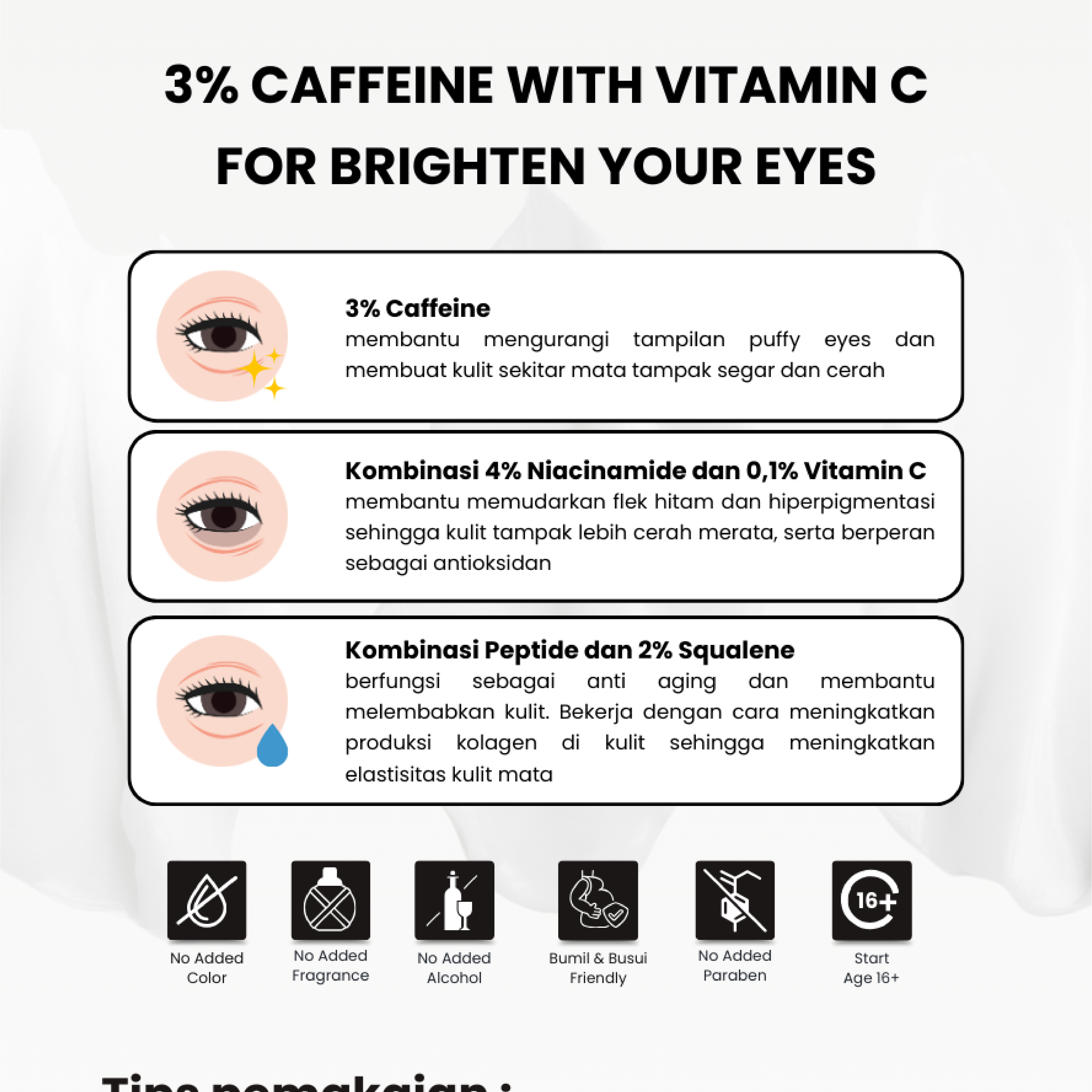 Jual TERATU BEAUTY Brightening & Hydrating Caffeine Eye Cream - 20 ml (Mencerahkan, mengurangi ...