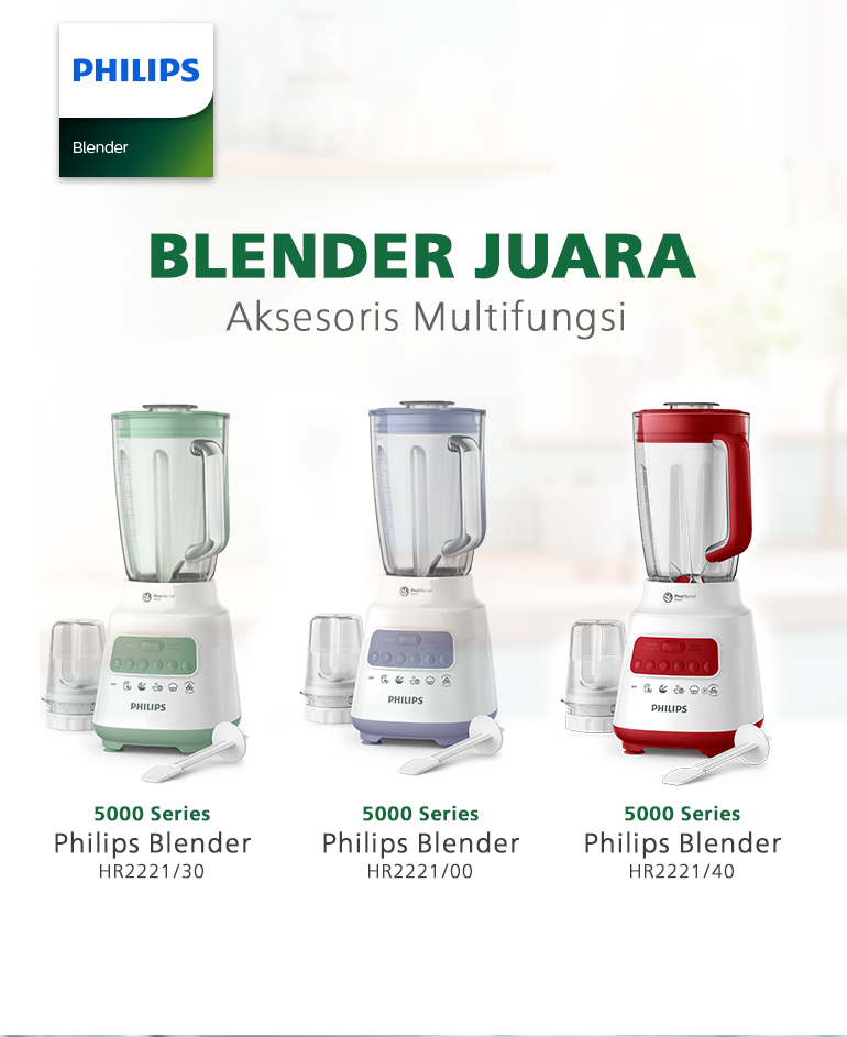 Jual Blender Philips Plastik 2 liter - 5000 Series HR2221/40 - Blender ...