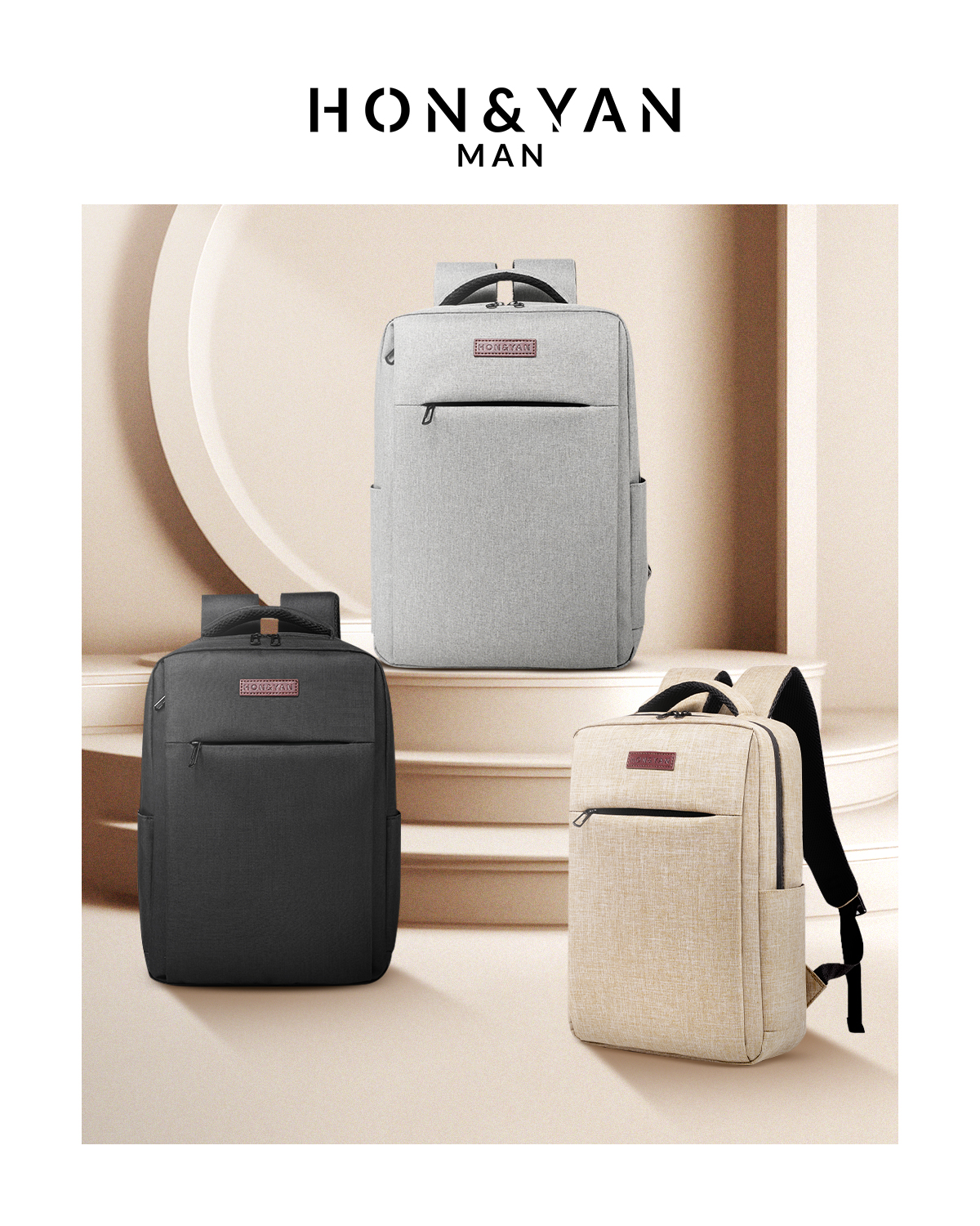 Jual HONYAN MAN PREMIUM Tas Pria Tas Ransel Laptop 13" / 14"/ 15"/ 16 ...