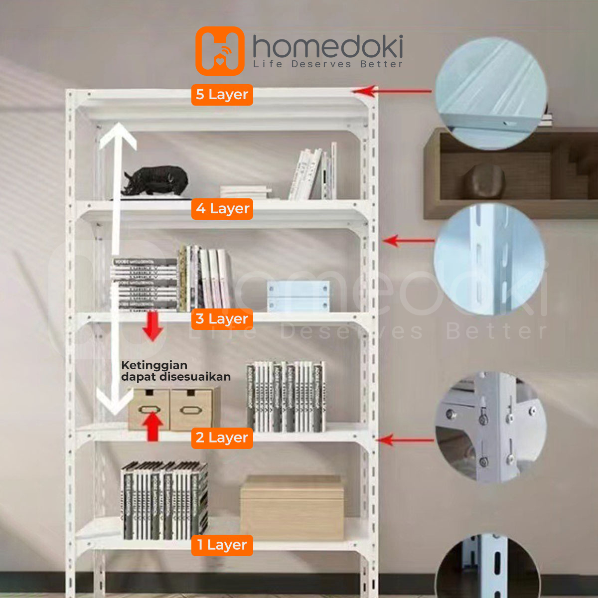 Jual Homedoki Rak Susun Serbaguna/Rak Dapur Serbaguna/Rak Susun Besi ...