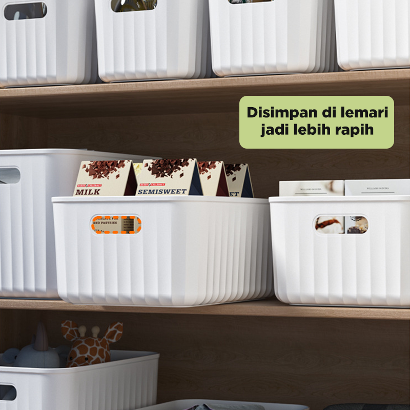 Jual Dejavu Kotak Penyimpanan Tutup Shelf Baskets Plastic Clothes ...