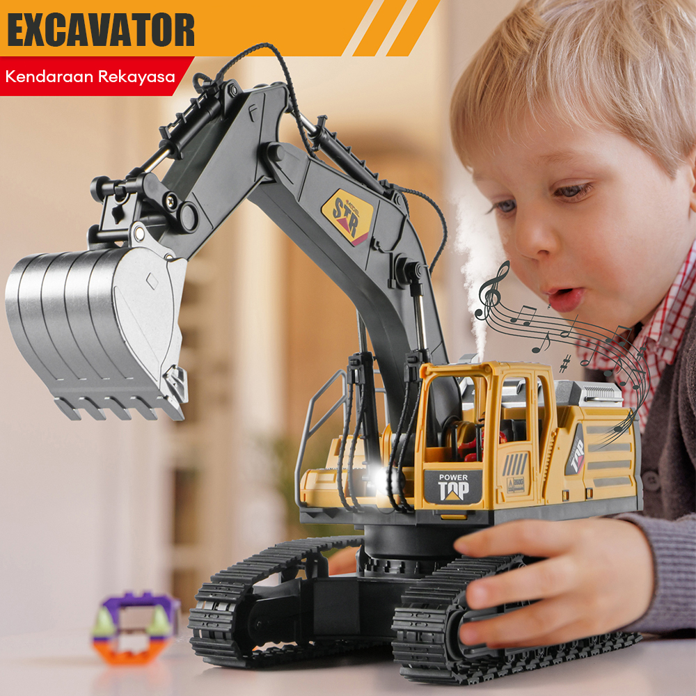 Jual Wetech 2.4Ghz Excavator Remote Control 14 Channel 1:14 RC Beko ...