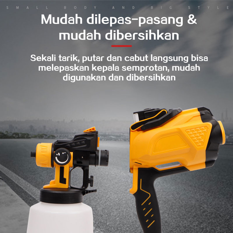Jual Electric Spray Gun Cordless LED 550W semprot cat listrik gun cat ...