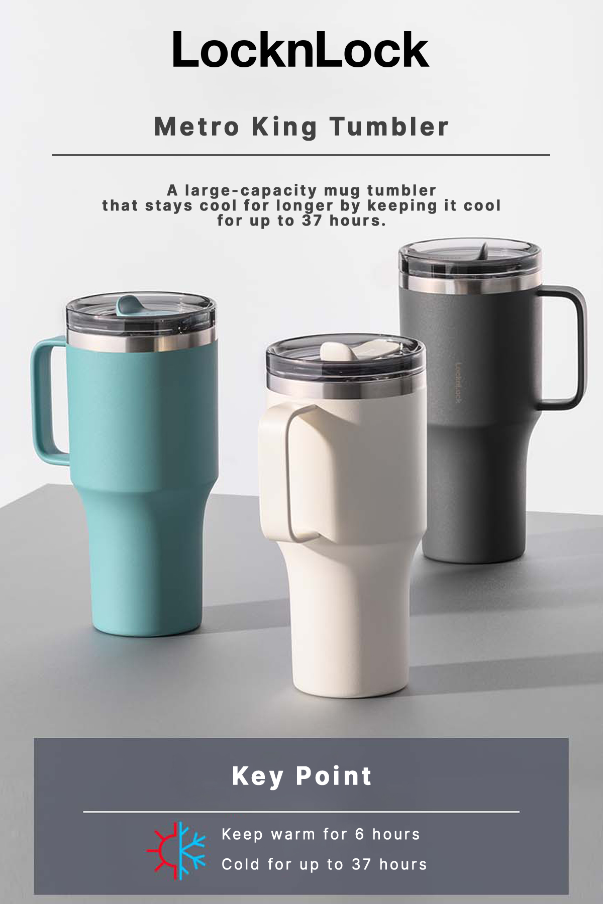 Jual LocknLock Metro King Tumbler 820ml - LHC4326 | Shopee Indonesia