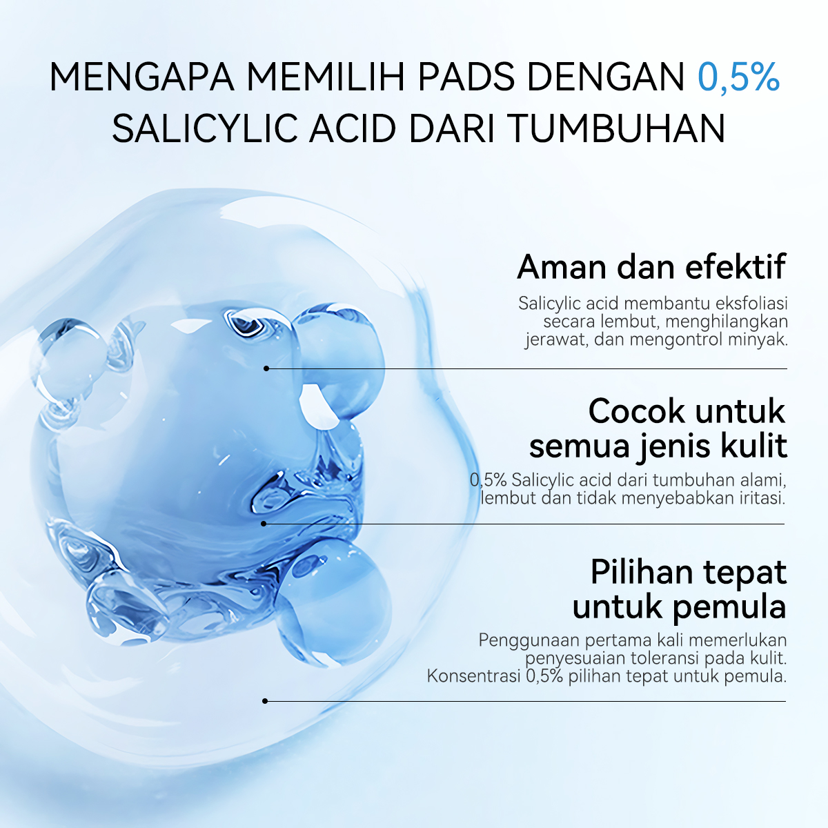 Jual [60 Pads] FOCALSKIN Acne Exfoliating Clear Pad Cica Pad / Kapas ...