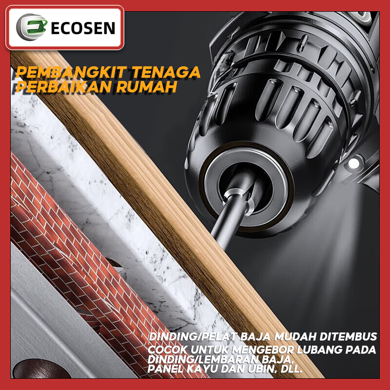 Jual ECOSEN 98V Mesin Bor Baterai Hand Toolset Tool Kit Set Toolbox ...
