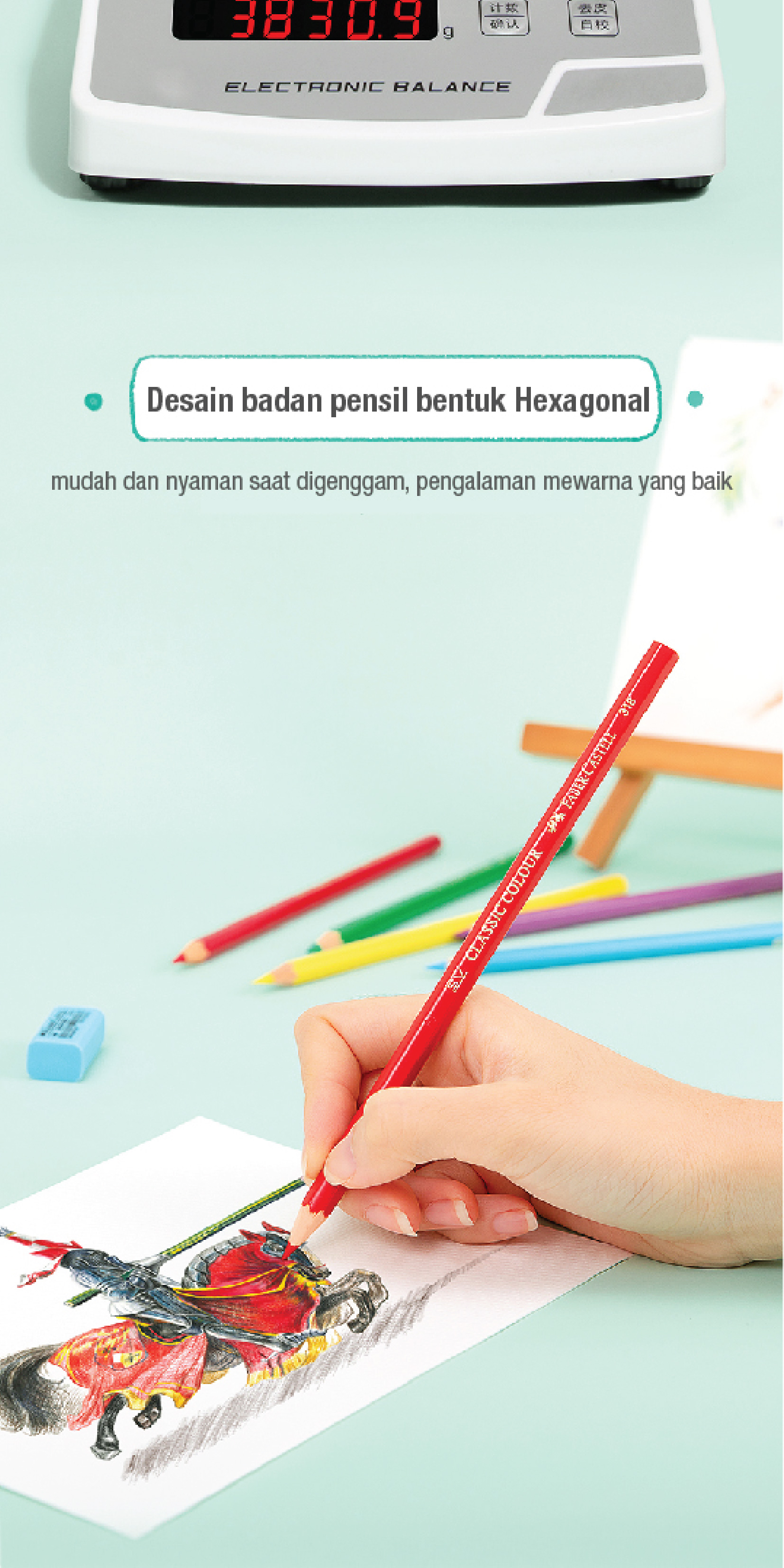Jual Faber-Castell Pensil Warna Classic Colour Pencils set 12 ukuran ...