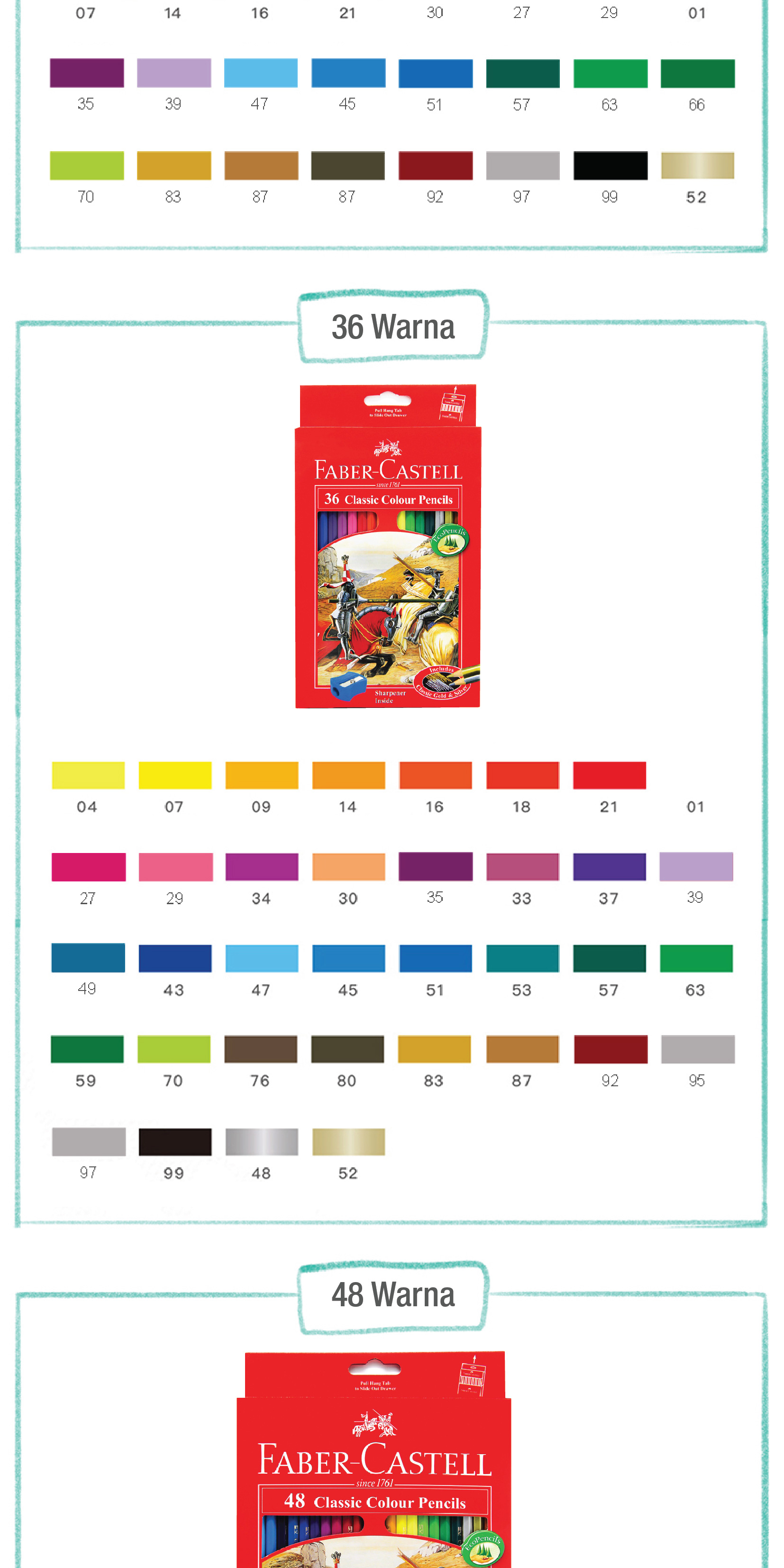 Jual Faber-Castell Pensil Warna Classic Colour Pencils set 12 ukuran ...