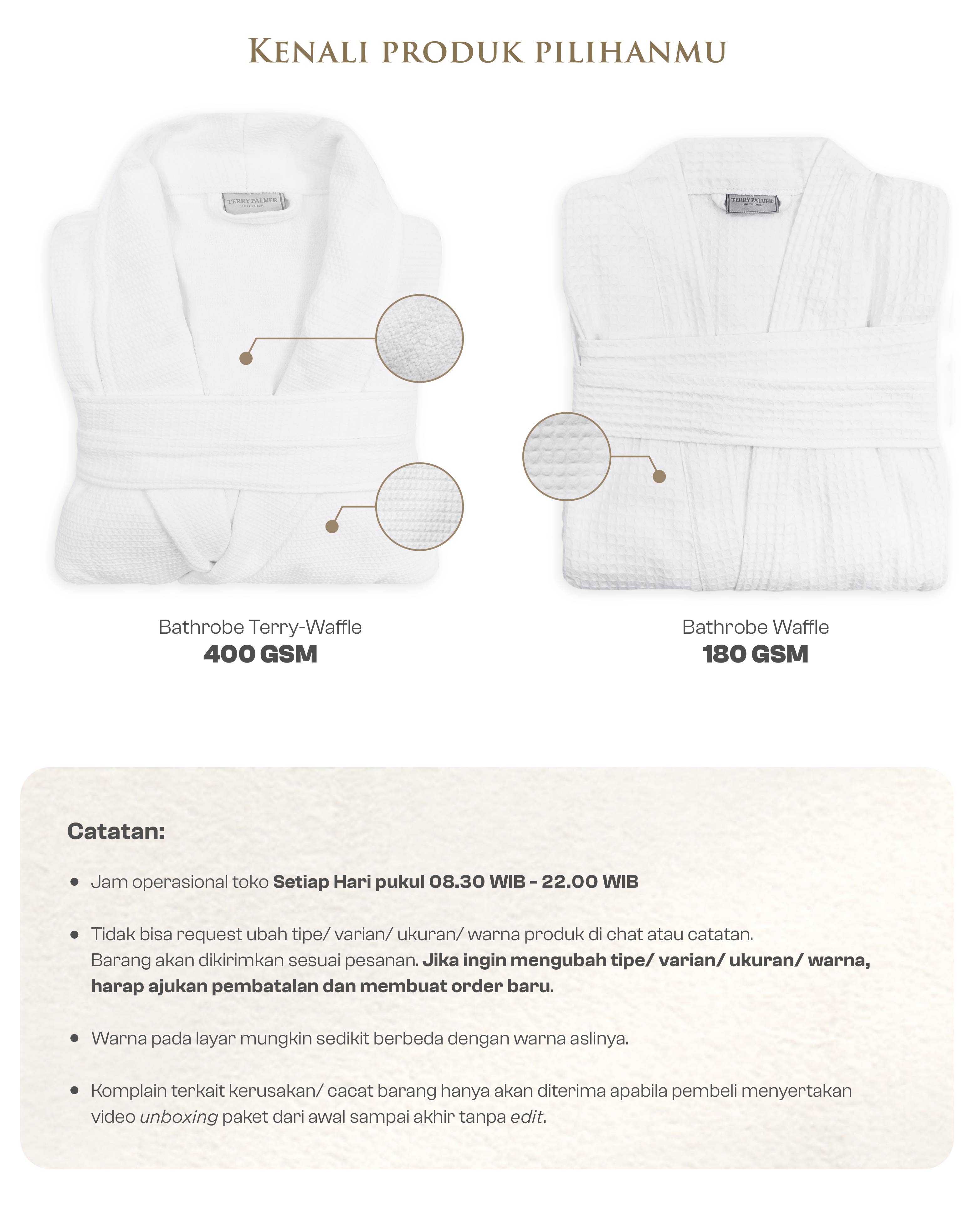 Jual Terry Palmer Hotelier - Bathrobe - Waffle / Bathrobe Hotel ...