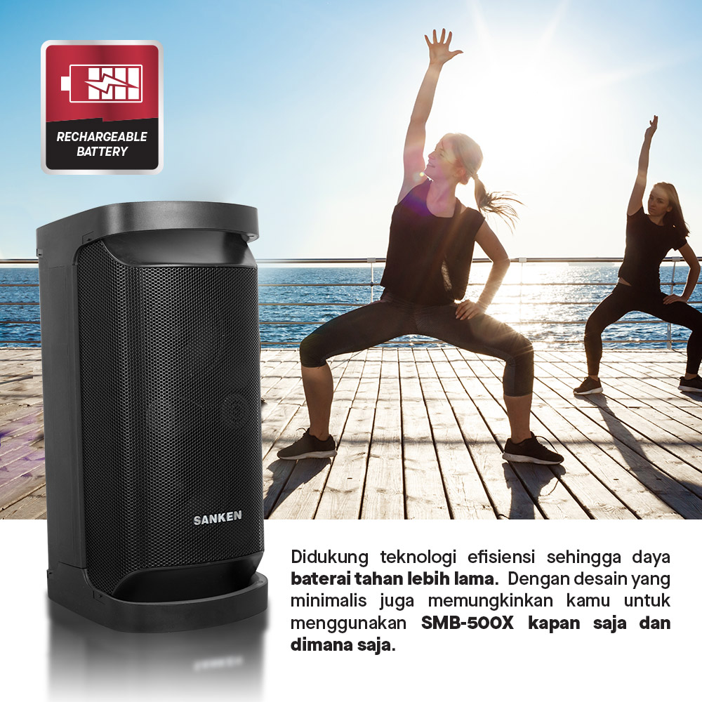 Jual Sanken Speaker Active Portable SMB-500X Max-Bass | Shopee Indonesia
