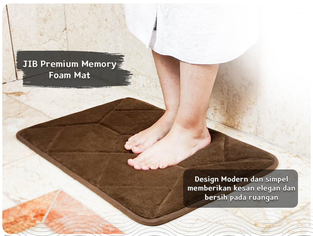 Jual JIB Premium Memory Foam Mat / Keset Kaki Anti Slip / Keset Bulu ...