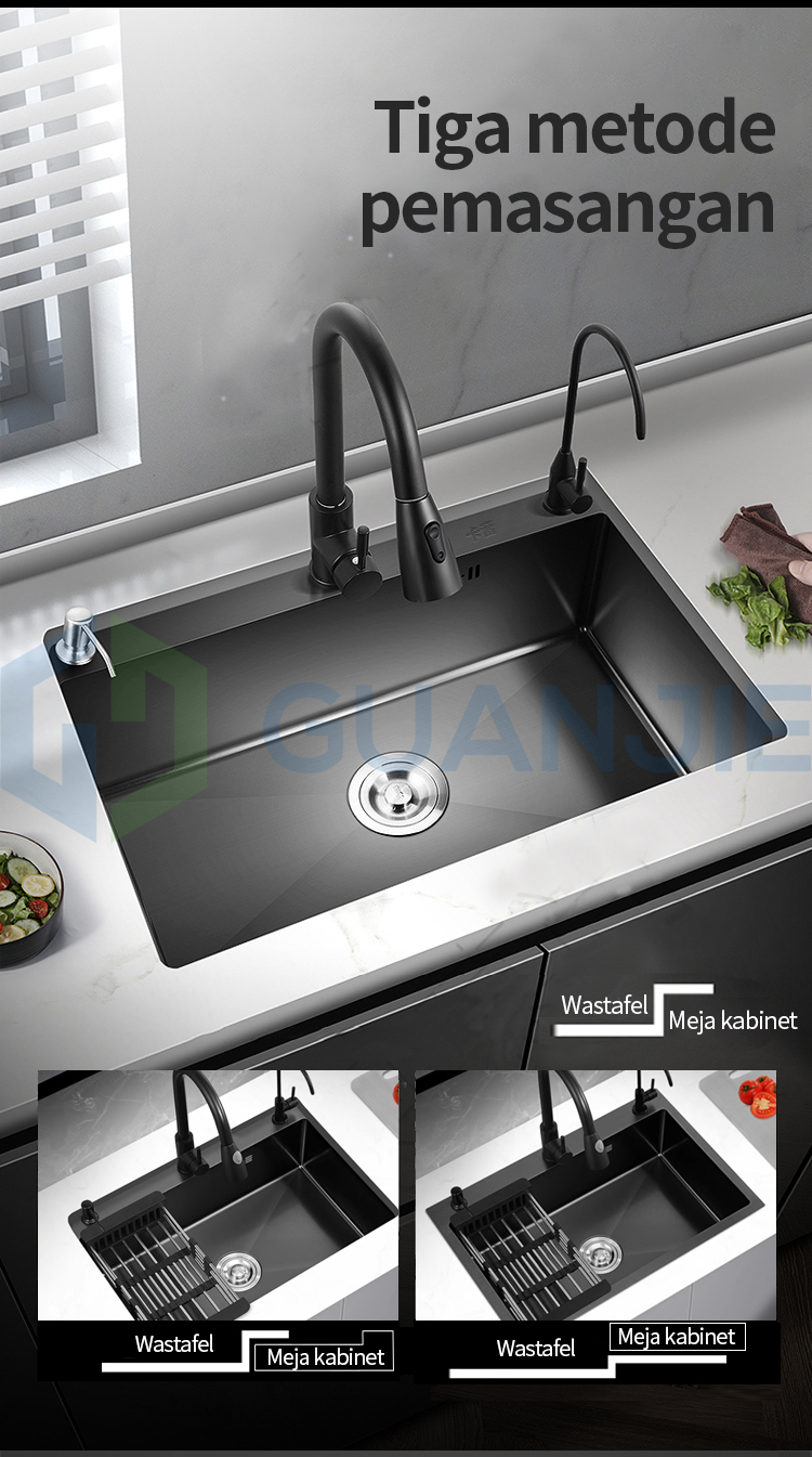 Jual GUANJIE - Stainless Steel Kitchen sink Modern Kitchen Sink Bak ...