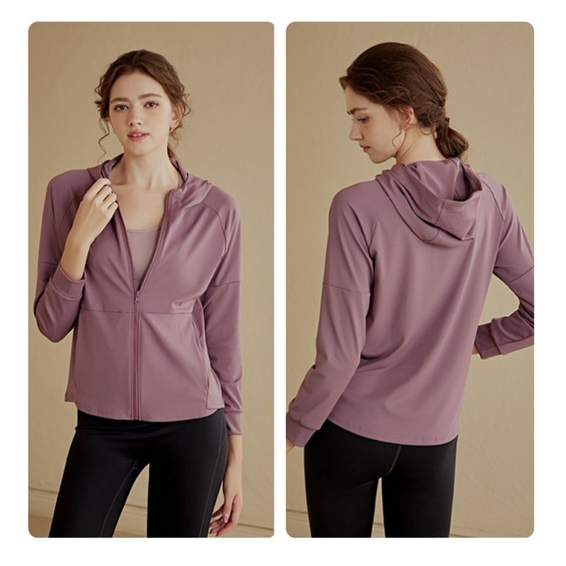 Jual KKONE Jaket Olahraga Wanita Jaket Anti UV UPF 50+ Baju Gym Atasan Olahraga Yoga Cepat ...