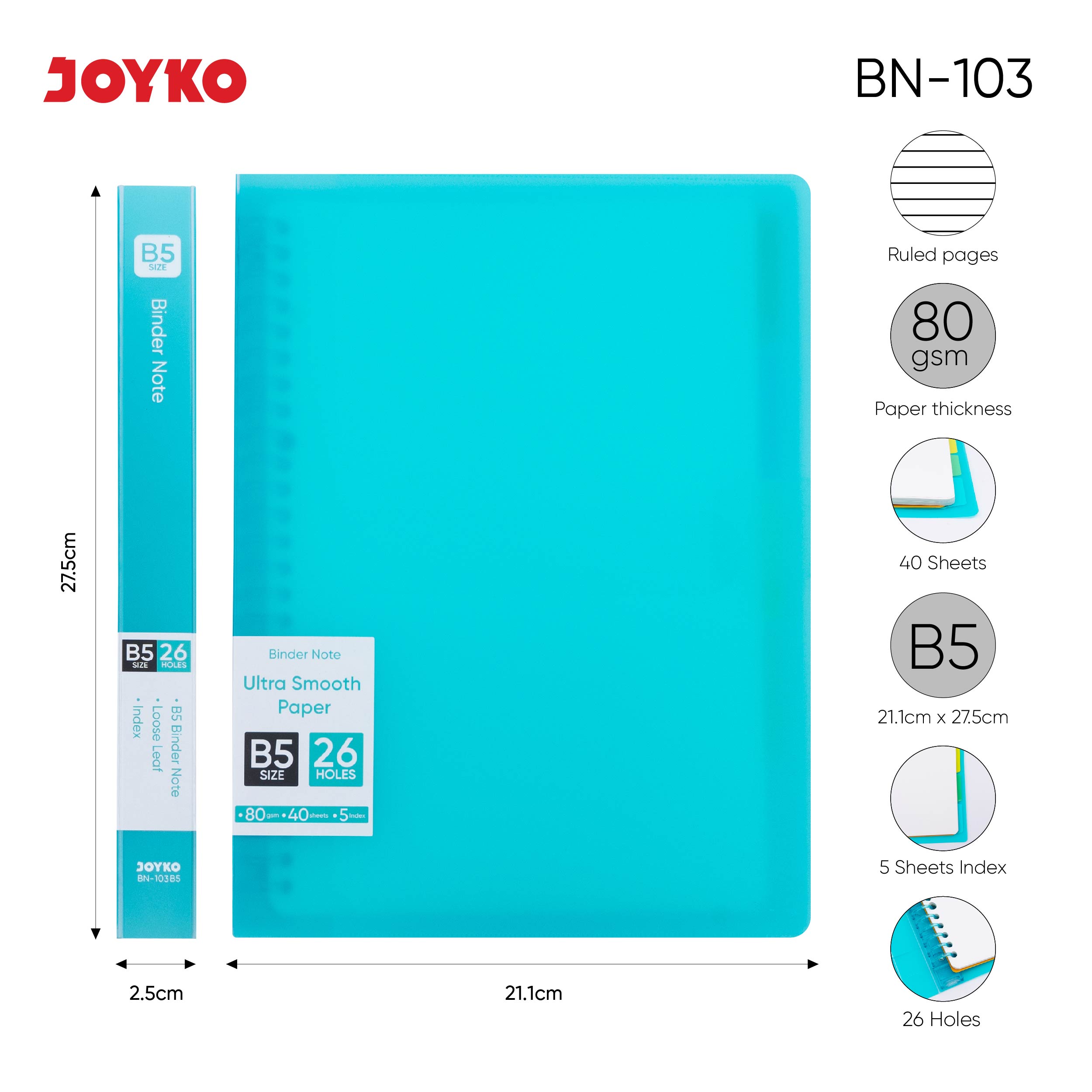 Jual Binder Note Joyko BN-103 A5~B5 | Shopee Indonesia